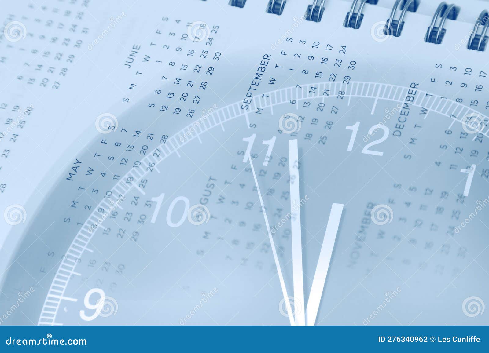 Clock and calendar stock illustration. Illustration of week - 276340962