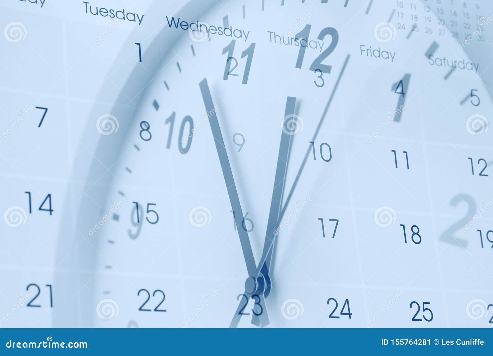 Clock and calendar stock image. Image of future, deadline - 155764281