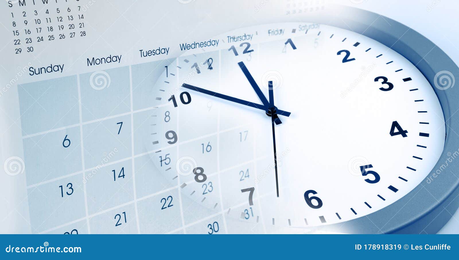 Clock and calendar stock image. Image of annual, measurement - 178918319