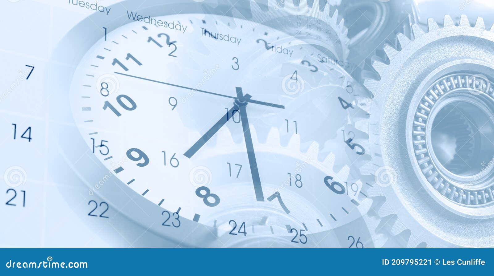 Clock and calendar stock image. Image of month, clockworks - 209795221