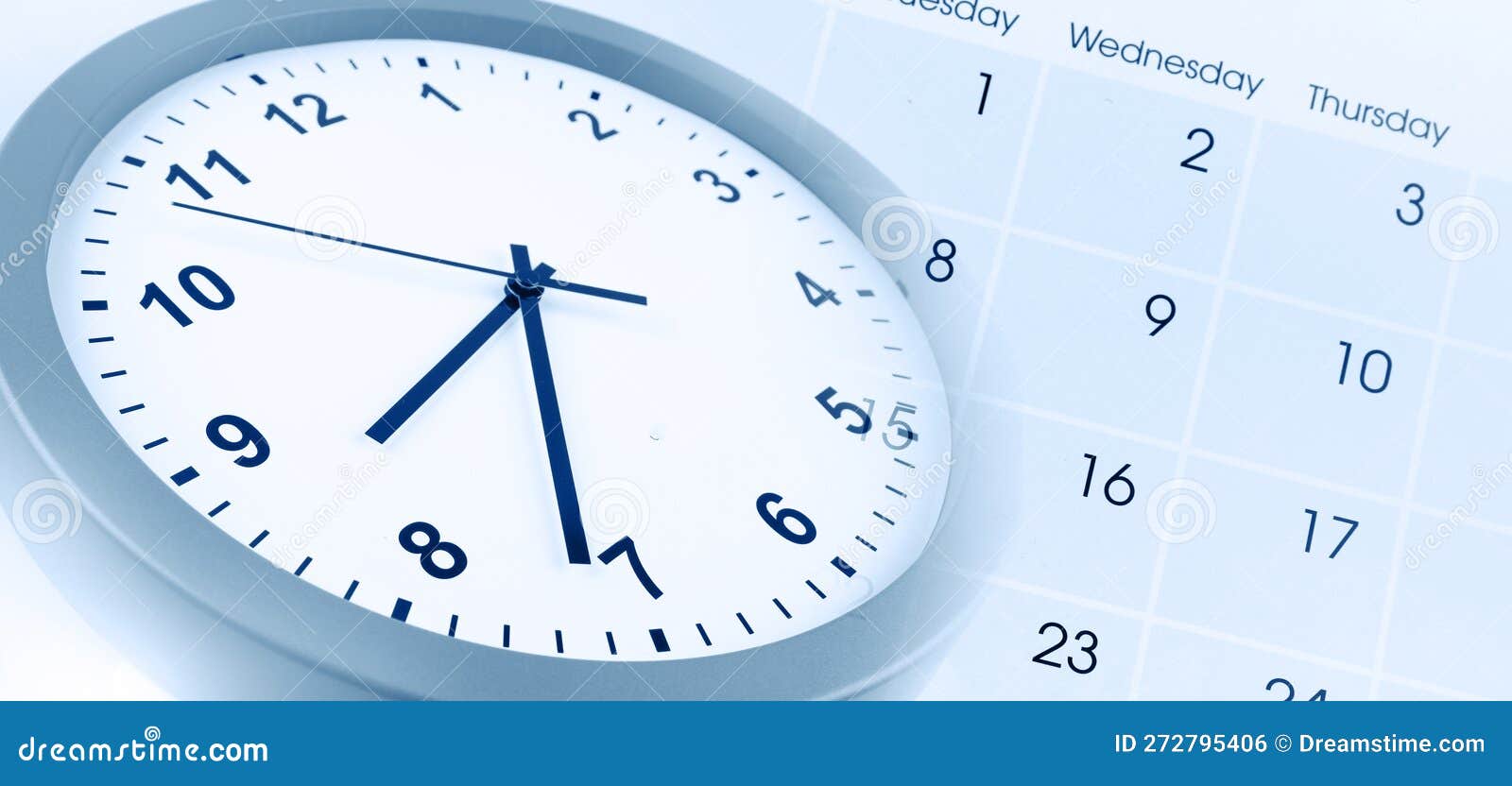 Clock and calendar stock photo. Image of monthly, year - 272795406