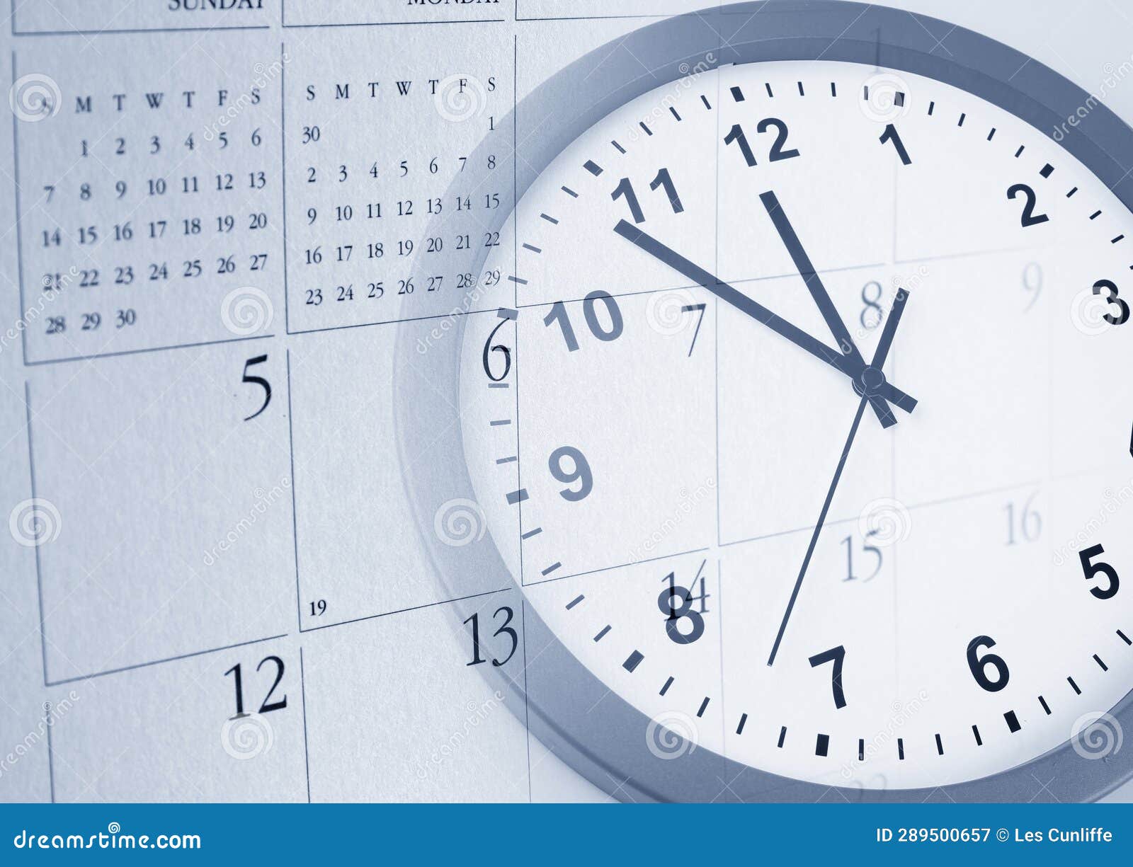 Clock and calendar stock image. Image of annual, composite - 289500657
