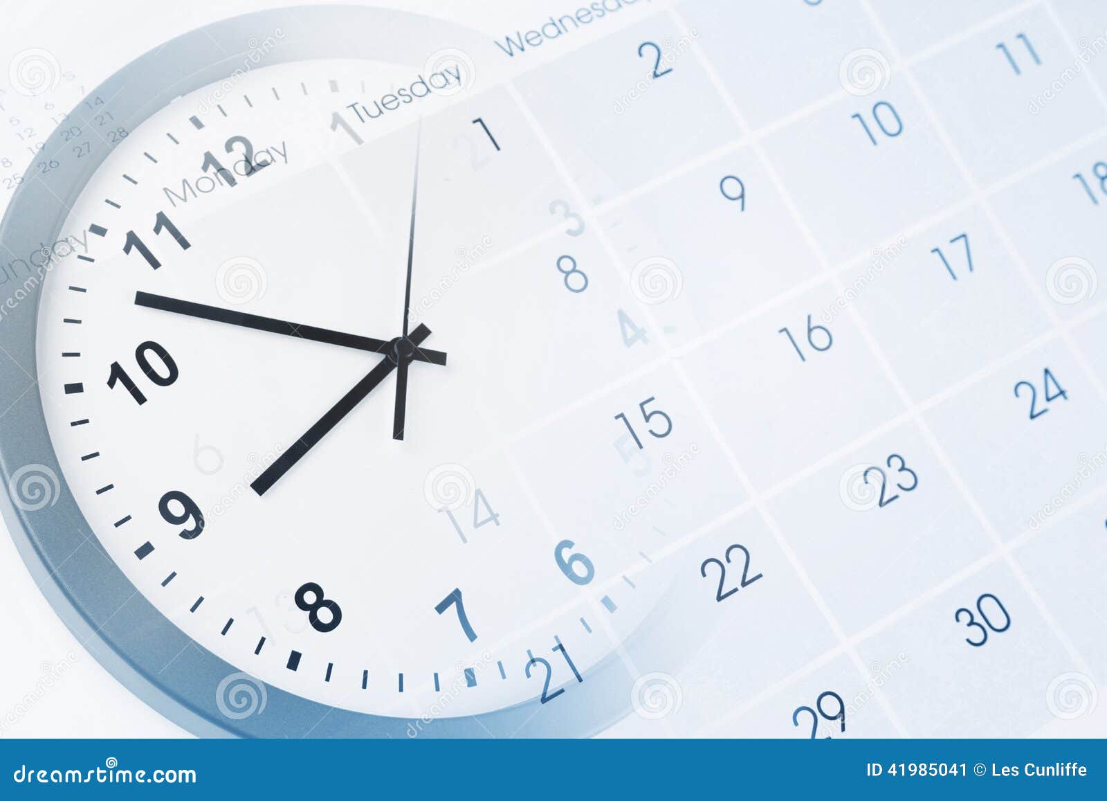 Clock and calendar stock image. Image of numbers, punctuality - 41985041