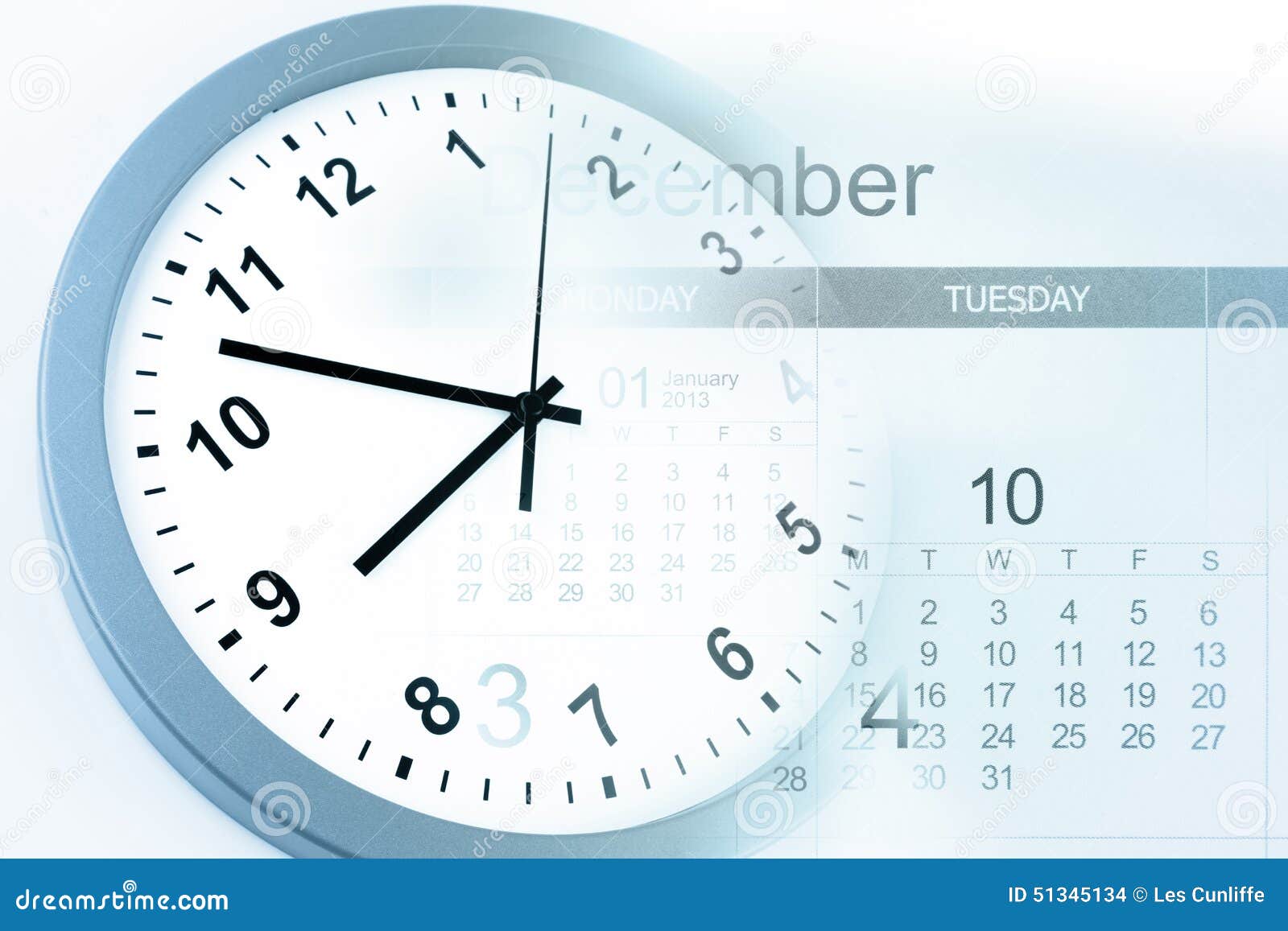 Clock and calendar stock photo. Image of monthly, closeup - 51345134