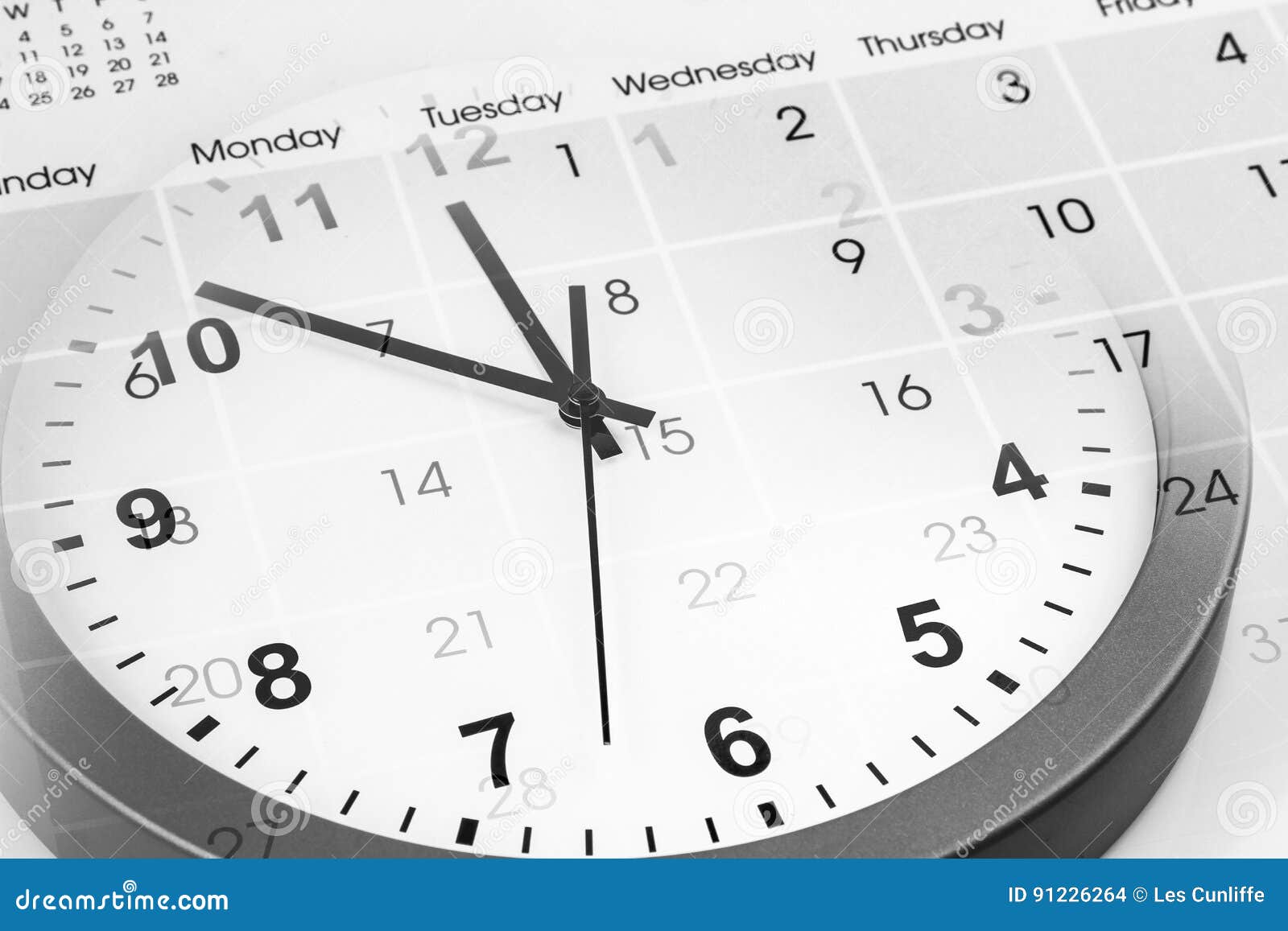 Clock and calendar stock photo. Image of deadline, accurate - 91226264