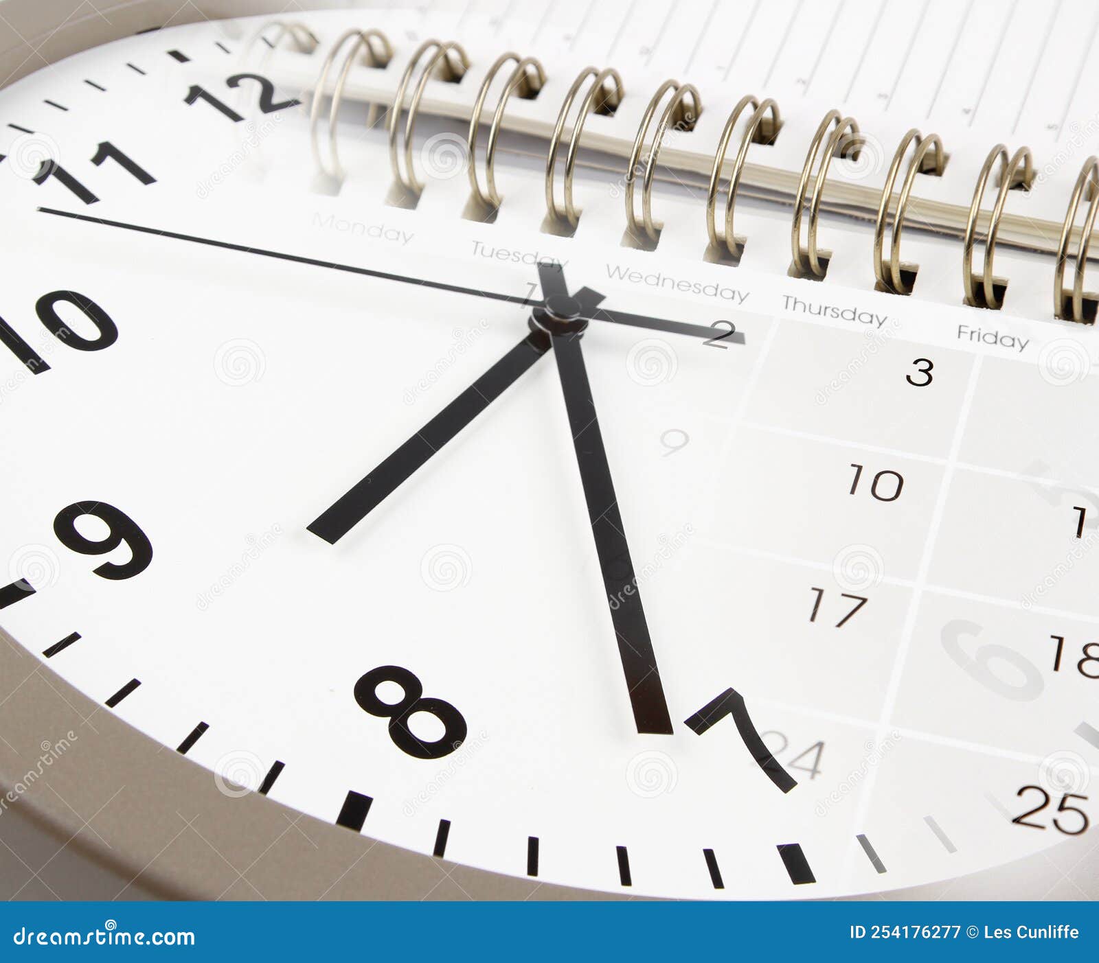 Clock and calendar stock image. Image of calendar, conceptual - 254176277