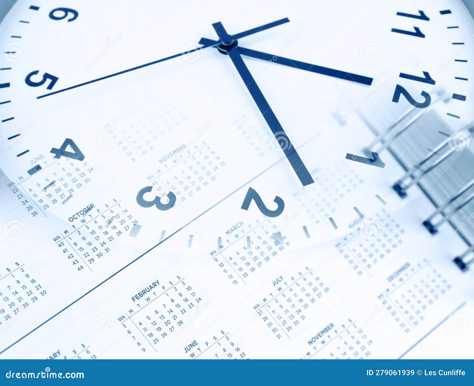 Clock and calendar stock image. Image of punctual, concept - 279061939