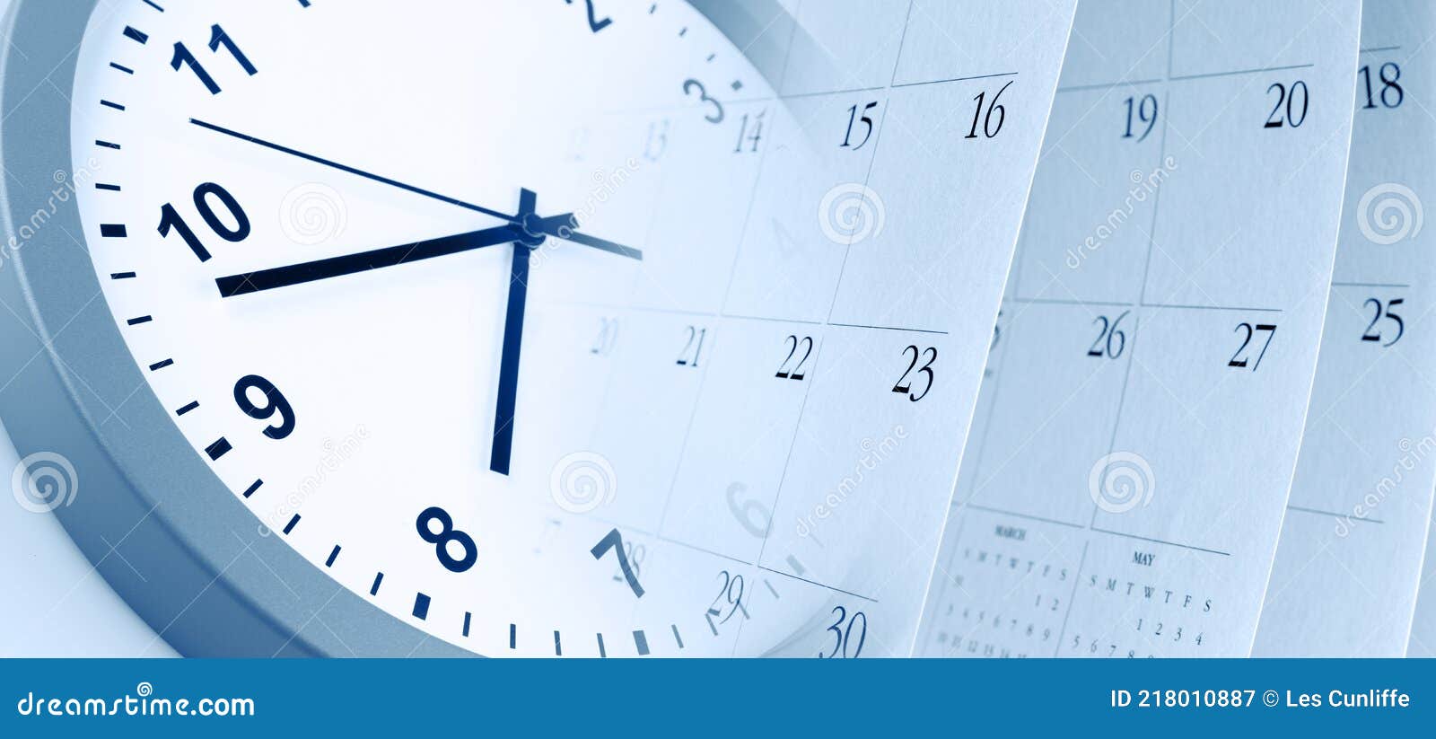 Clock and calendar pages stock image. Image of month - 218010887