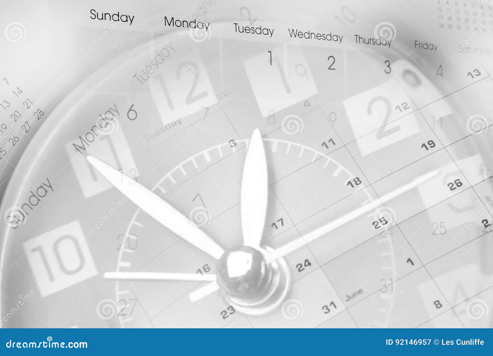 Clock and calendars stock image. Image of punctual, days - 92146957