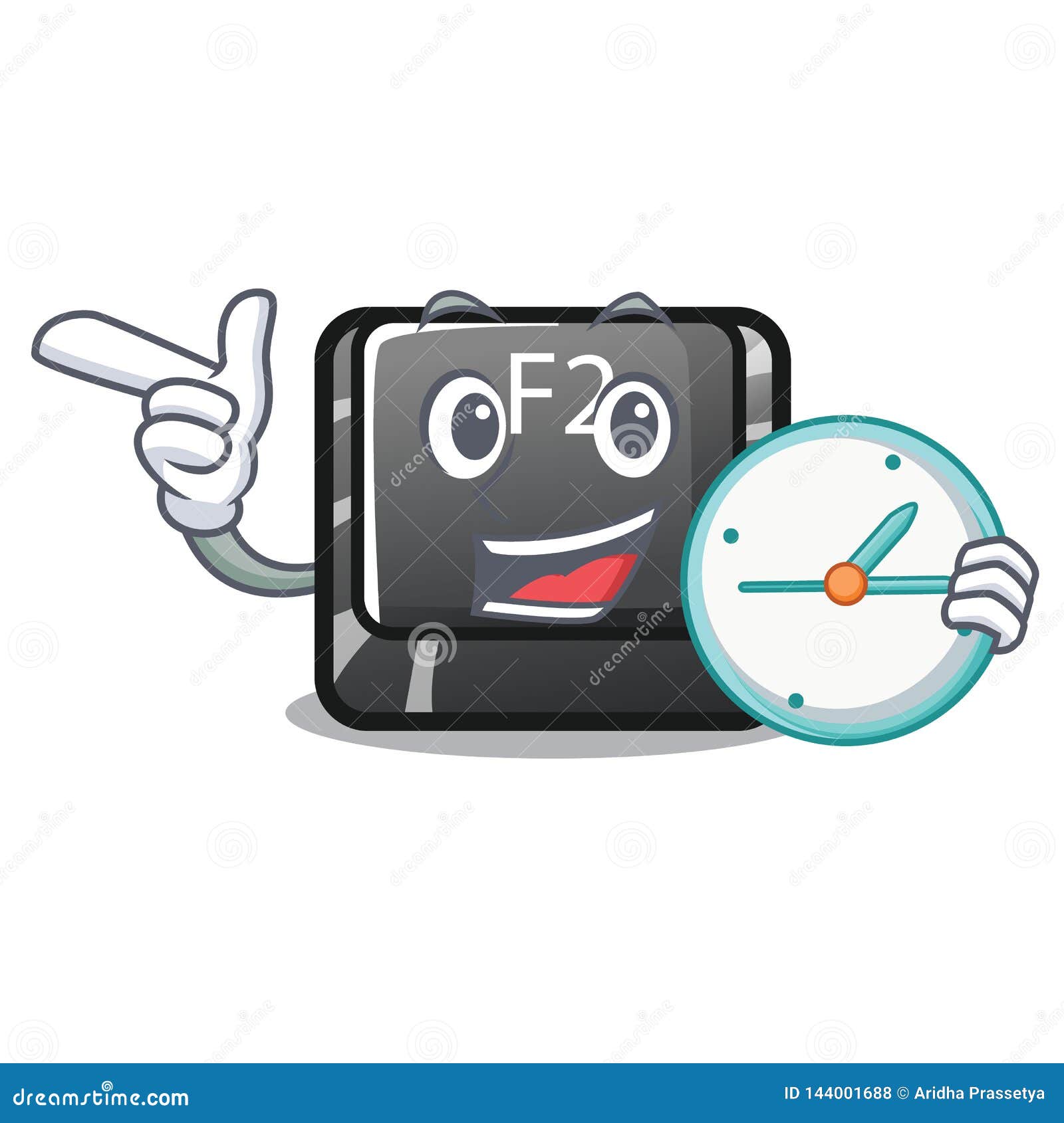 With Clock Cartoon F2 Button on the Keyboard Stock Vector ...