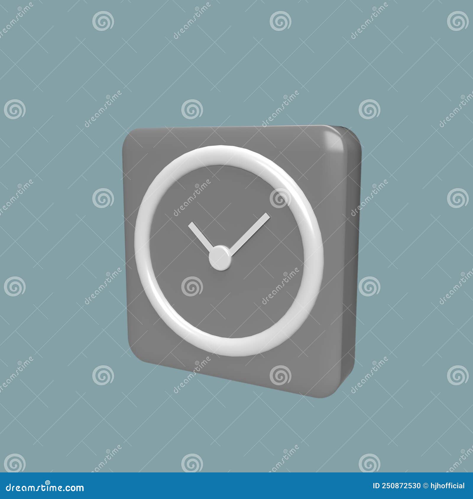 Clock Cartoon Style. 3d Render Illustration Stock Illustration ...