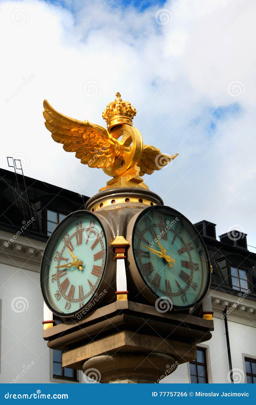 Clock on the Central Train Station of Stockholm, Sweden. Stock Photo ...