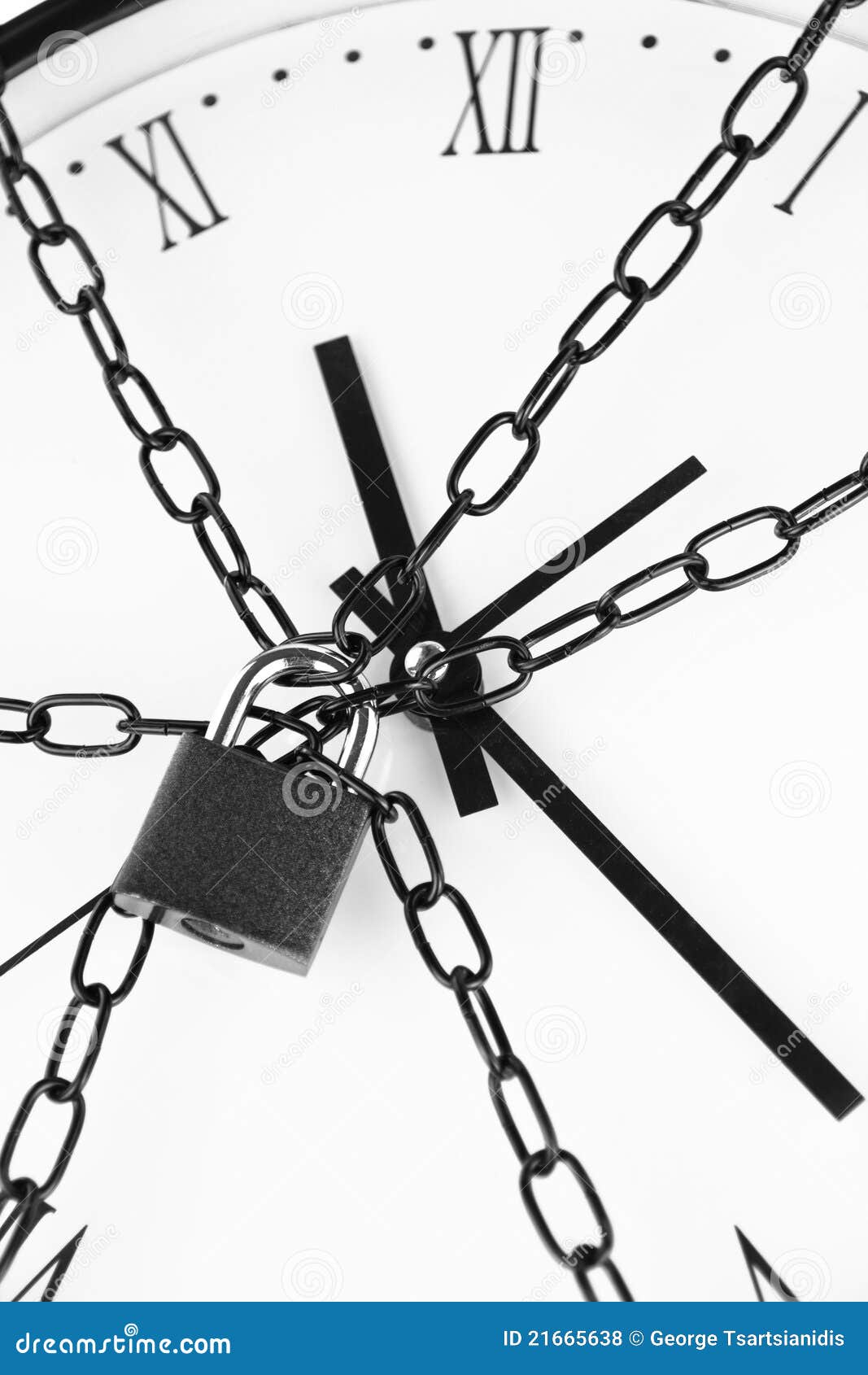 Clock chained stock photo. Image of chain, holding, hours - 21665638