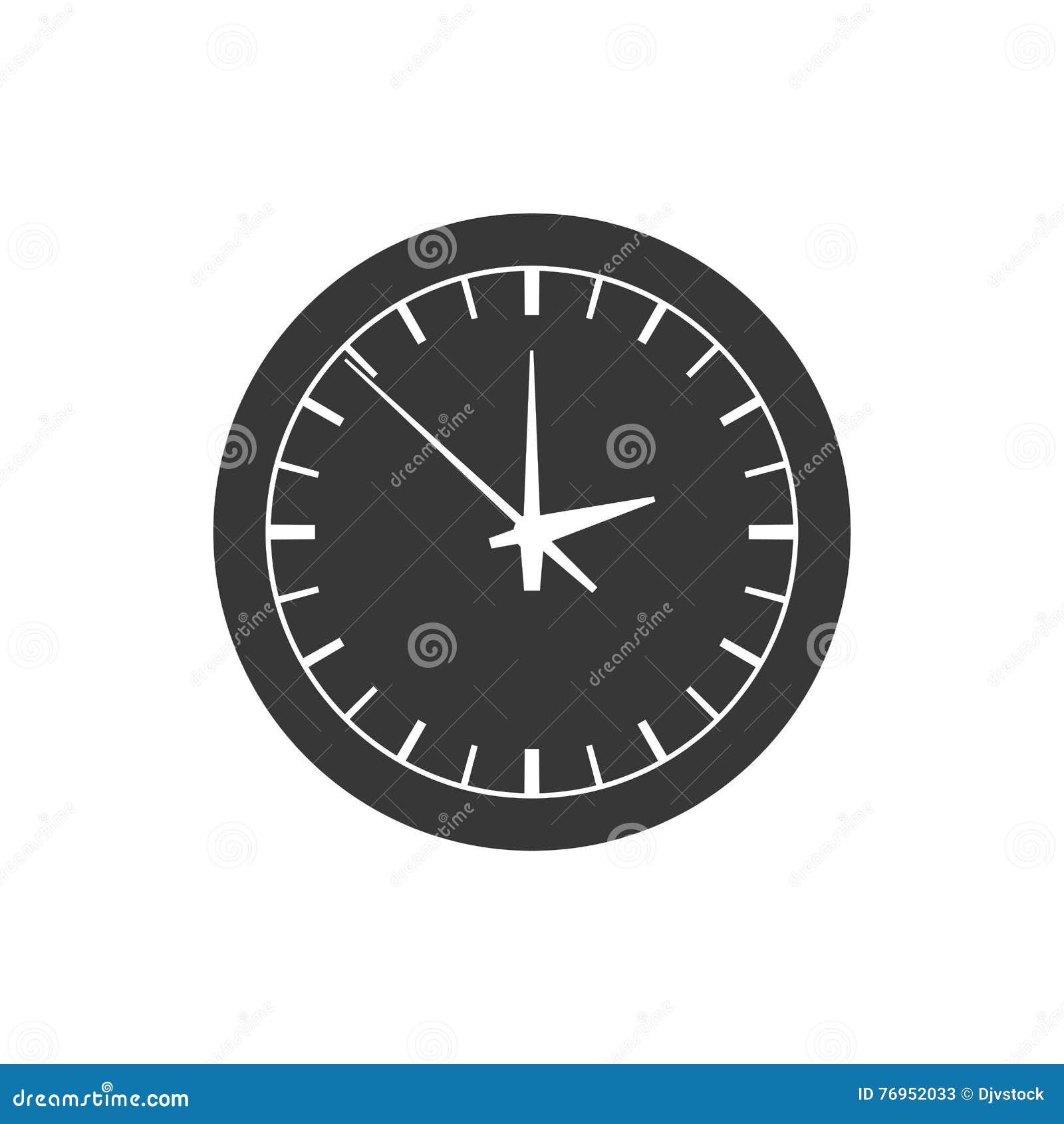Clock Circle Time Traditional Icon. Stock Vector - Illustration of ...