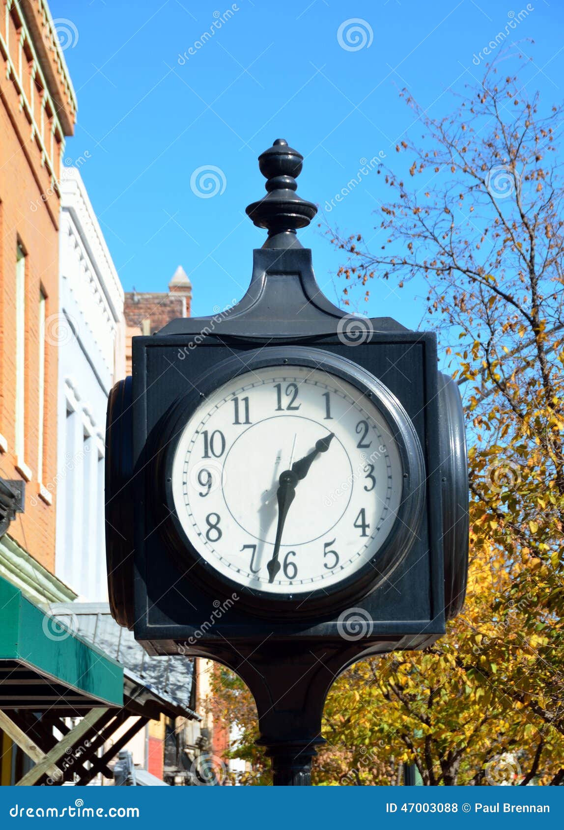 Clock in the city stock photo. Image of technology, detail - 47003088