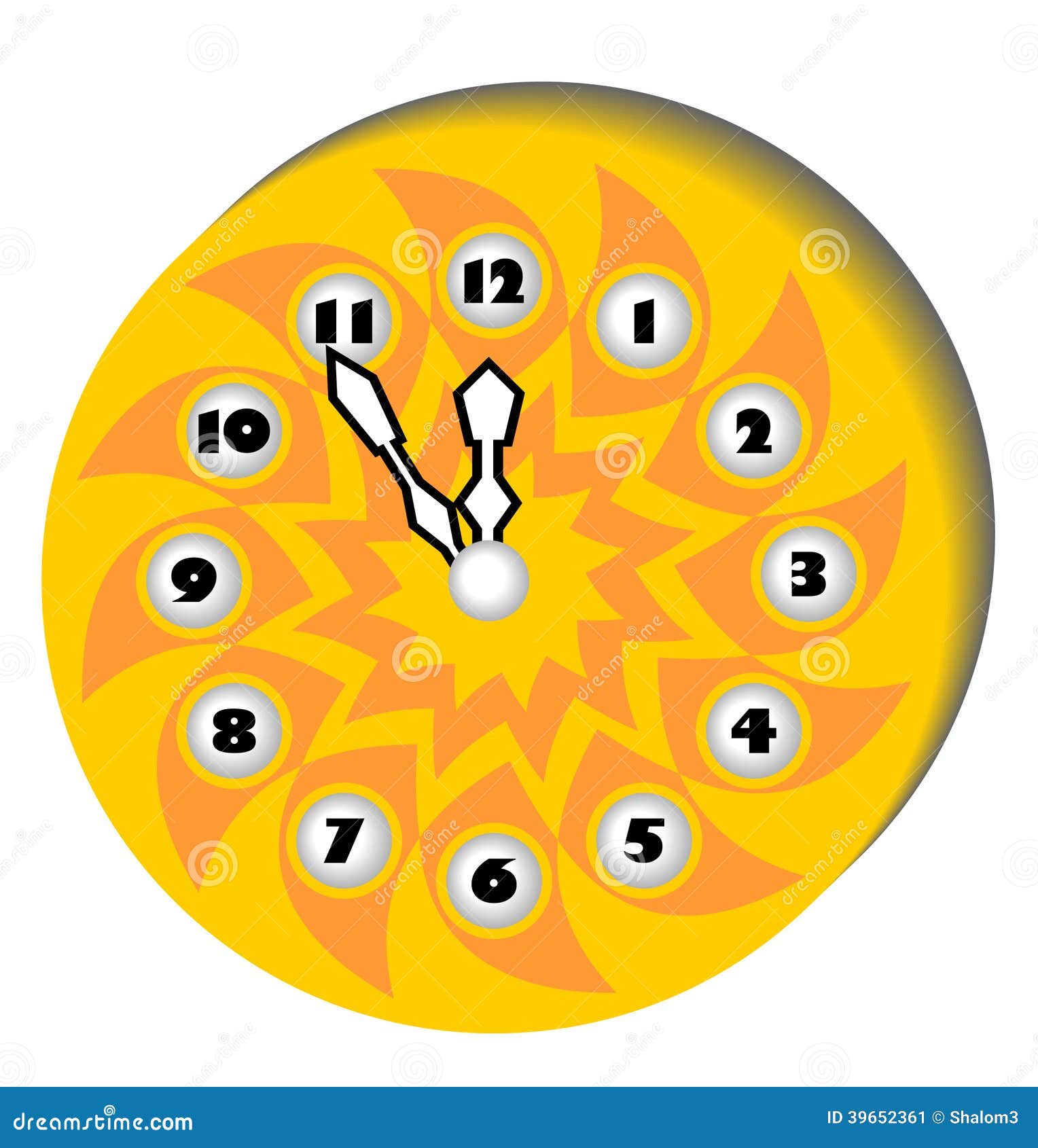 Clock with a Clockface in the Form of the Sun Stock Vector ...