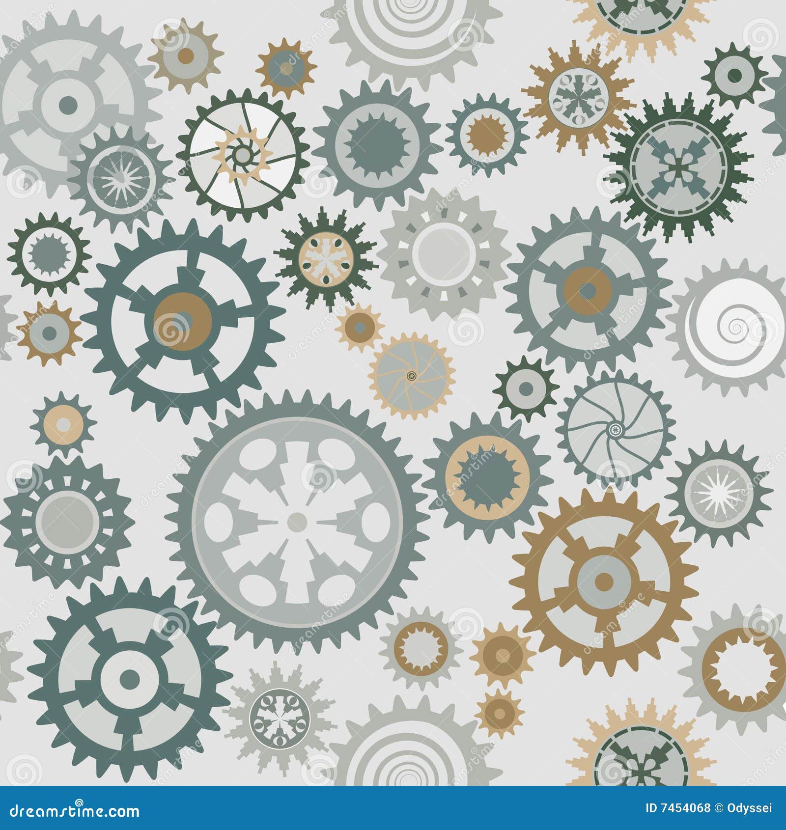 Clock cogwheel pattern stock vector. Illustration of workings - 7454068