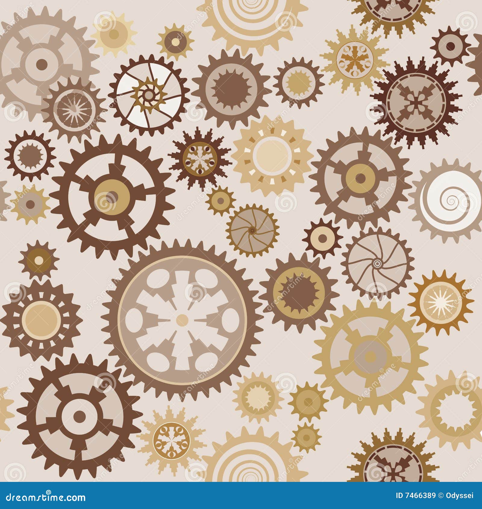 Clock cogwheel pattern stock vector. Illustration of wheel - 7466389