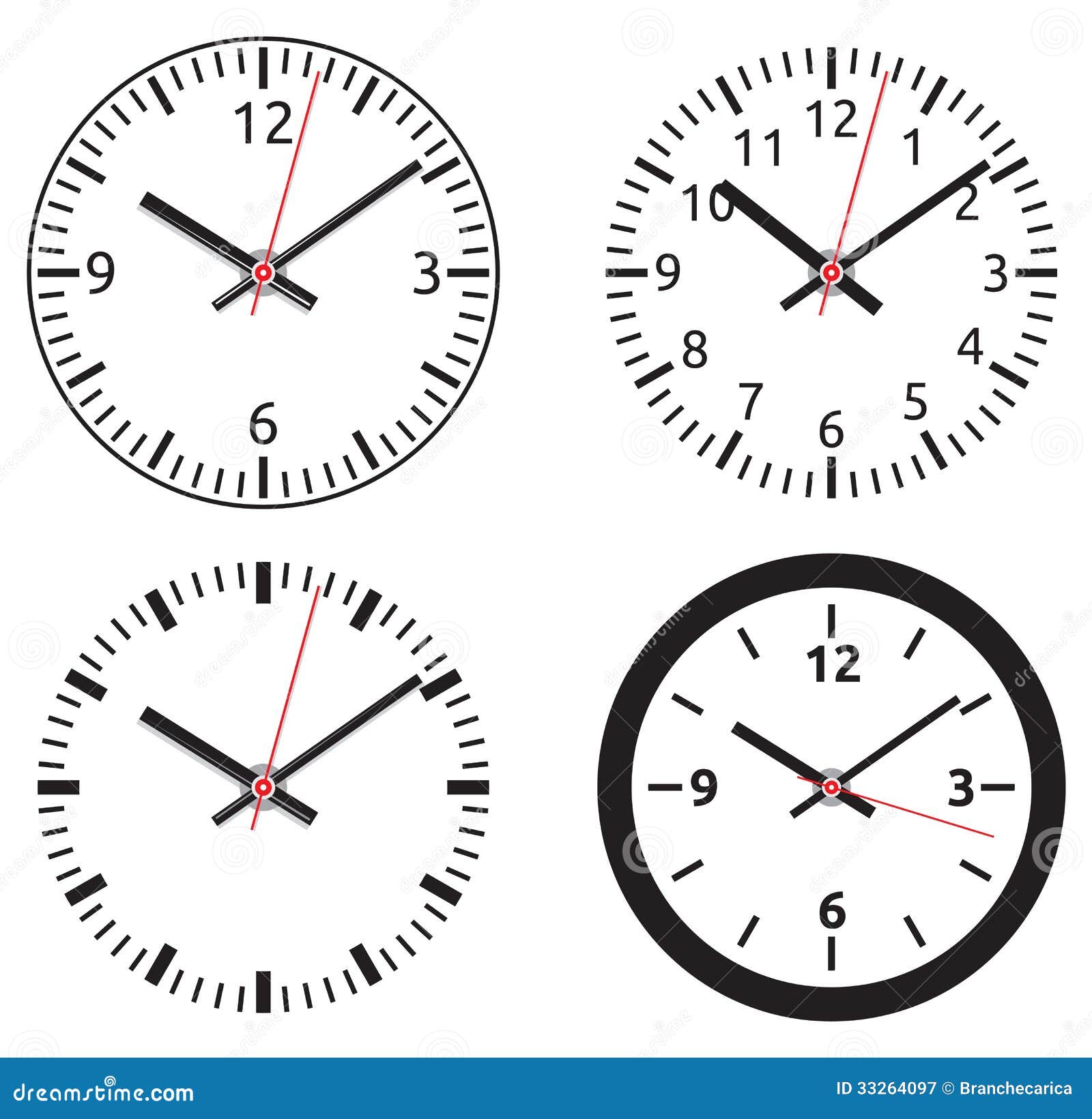 Clock collection stock vector. Illustration of clockwork - 33264097
