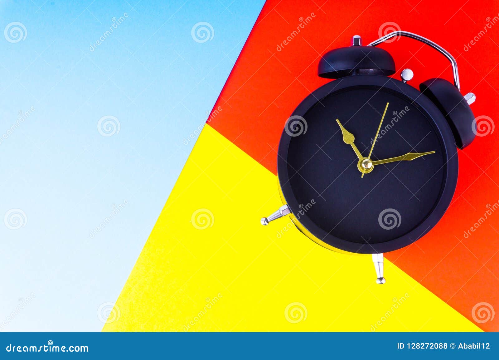 Clock on Colorful Background Stock Illustration - Illustration of ...