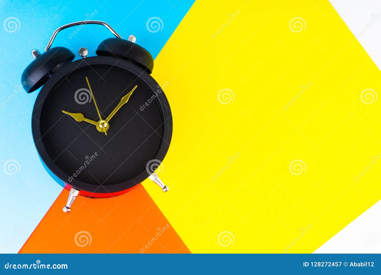 Clock on Colorful Background Stock Illustration - Illustration of ...