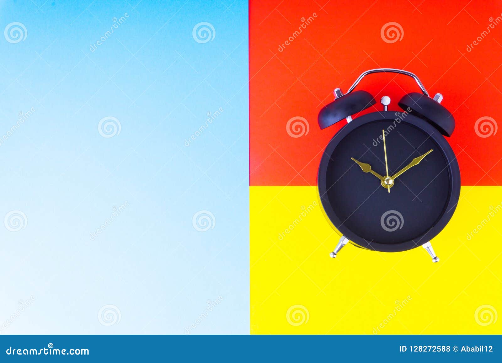 Clock on Colorful Background Stock Illustration - Illustration of ...