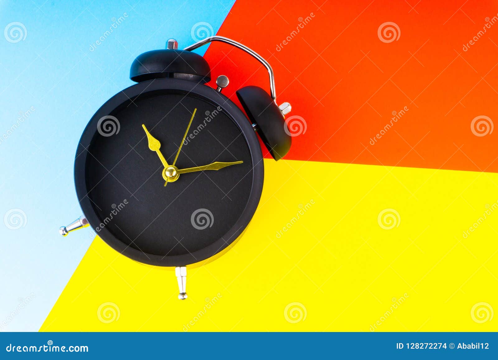 Clock on Colorful Background Stock Illustration - Illustration of clock ...