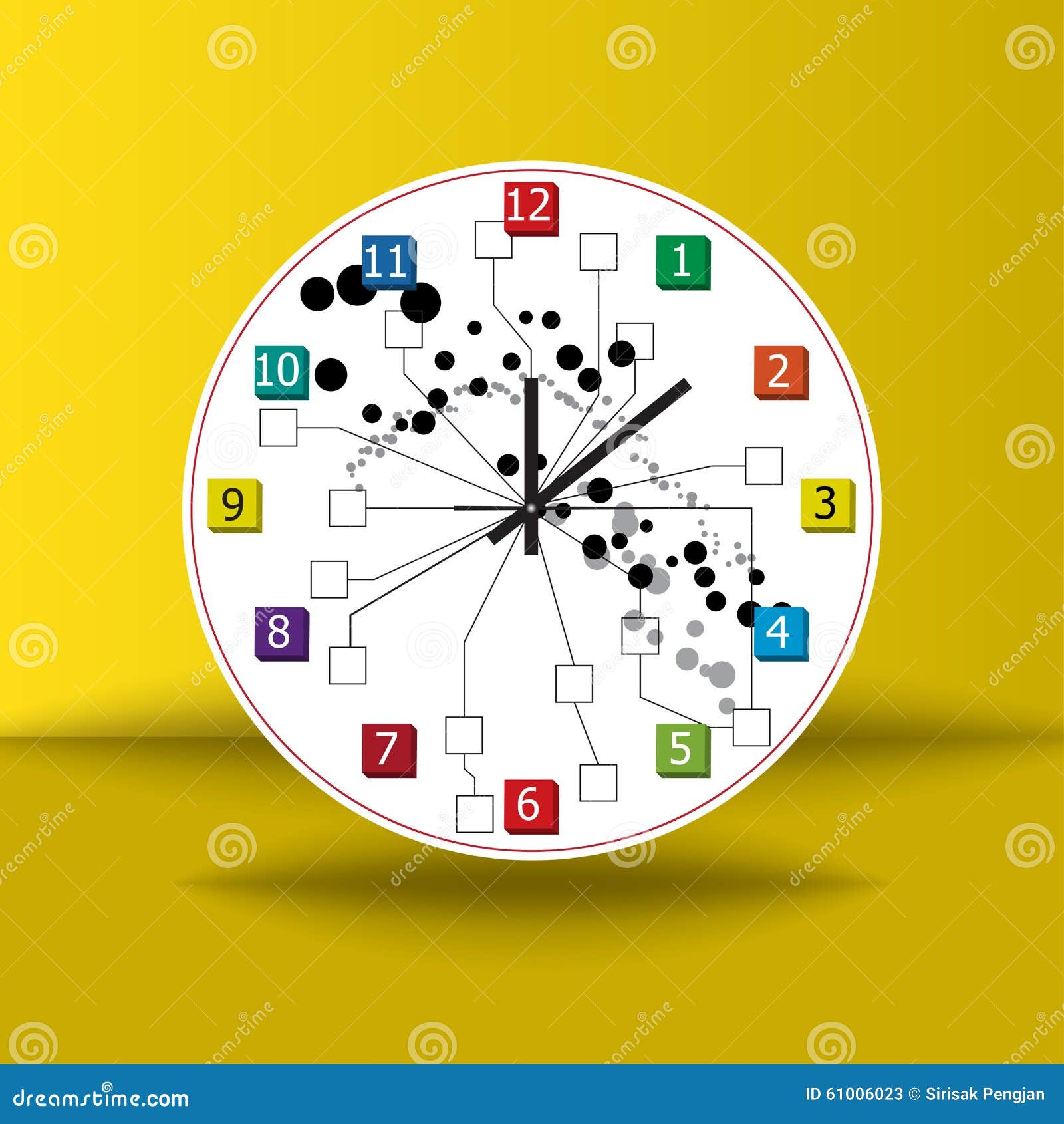 Clock Concept Idea Background Vector Stock Vector - Illustration of ...