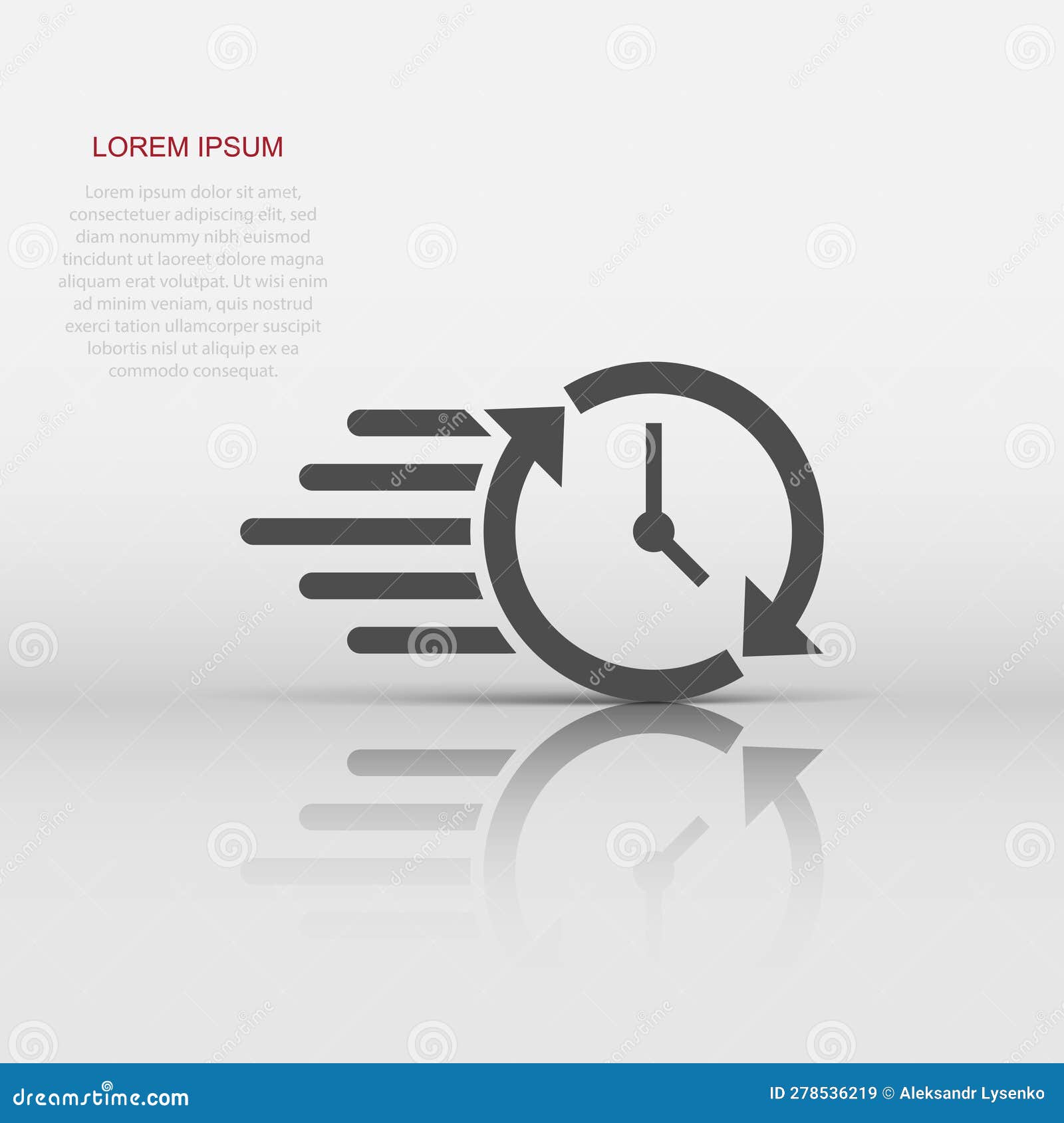 Clock Countdown Icon in Flat Style. Time Chronometer Vector ...