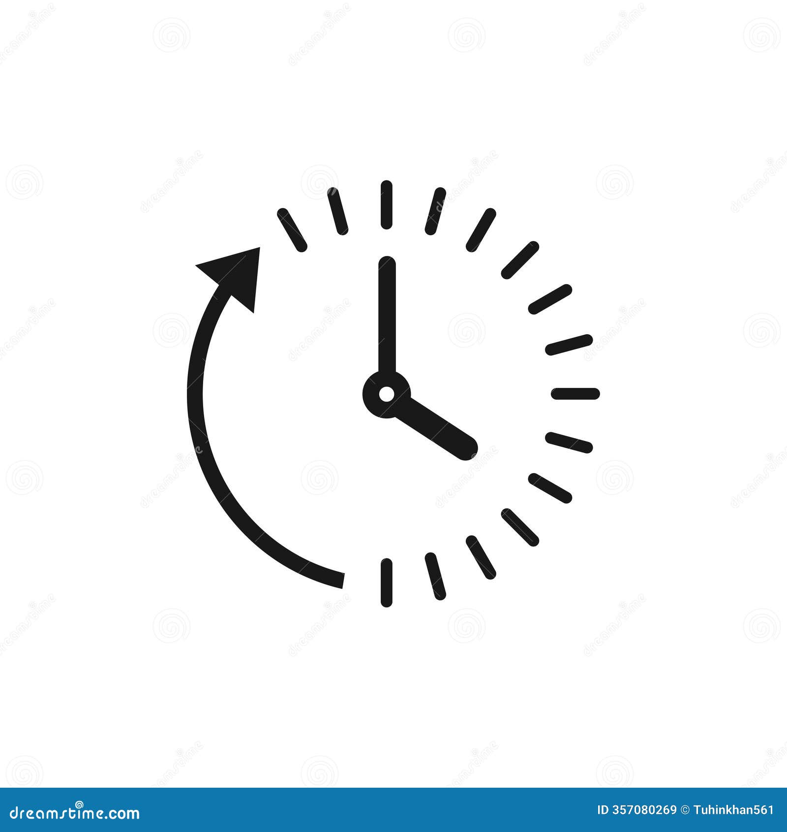 Clock Countdown Icon. Time Chronometer Icon Vector Stock Illustration - Illustration of ...