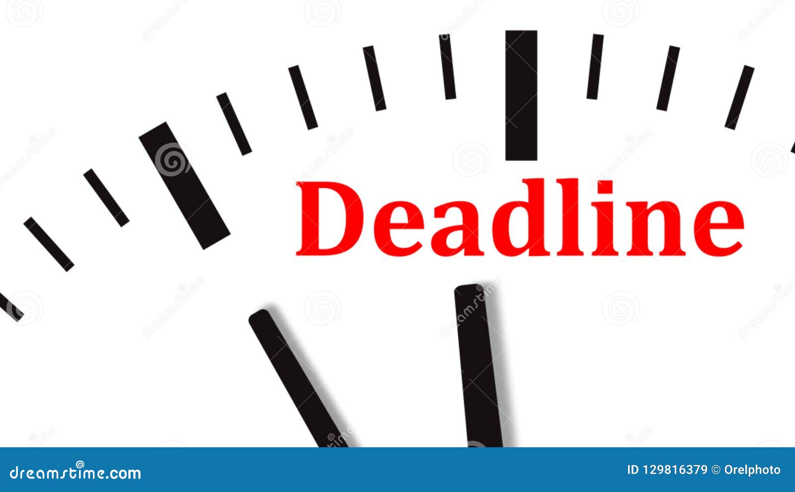 Clock Countdown To Deadline Stock Illustration - Illustration of ...