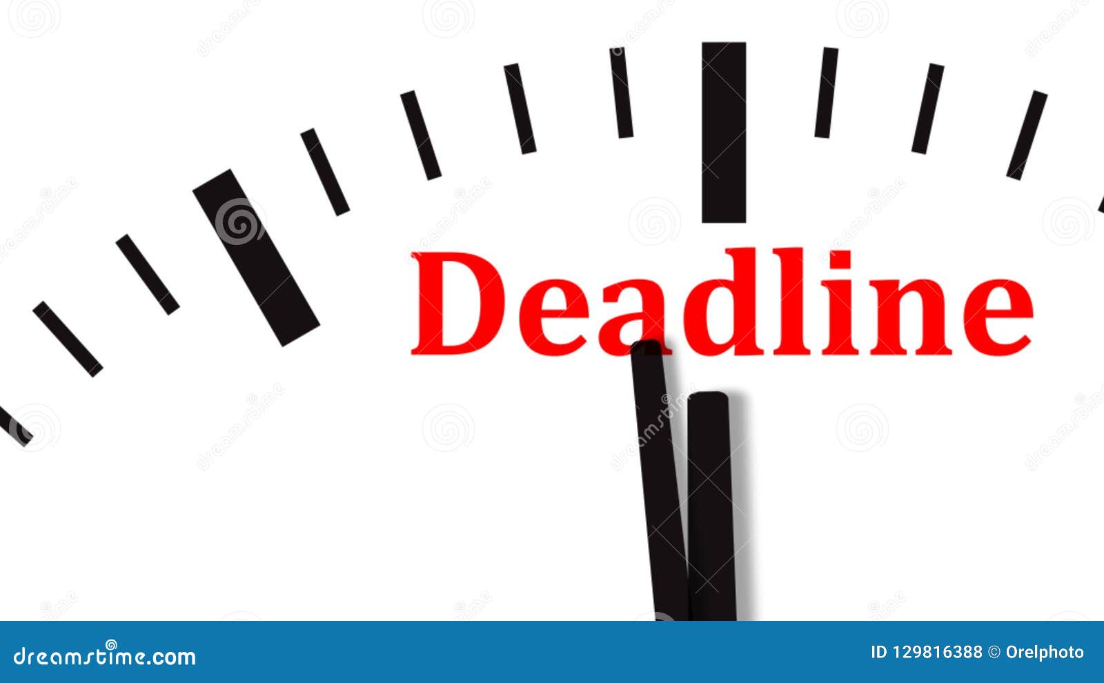 Clock Countdown To Deadline Stock Illustration - Illustration of ...