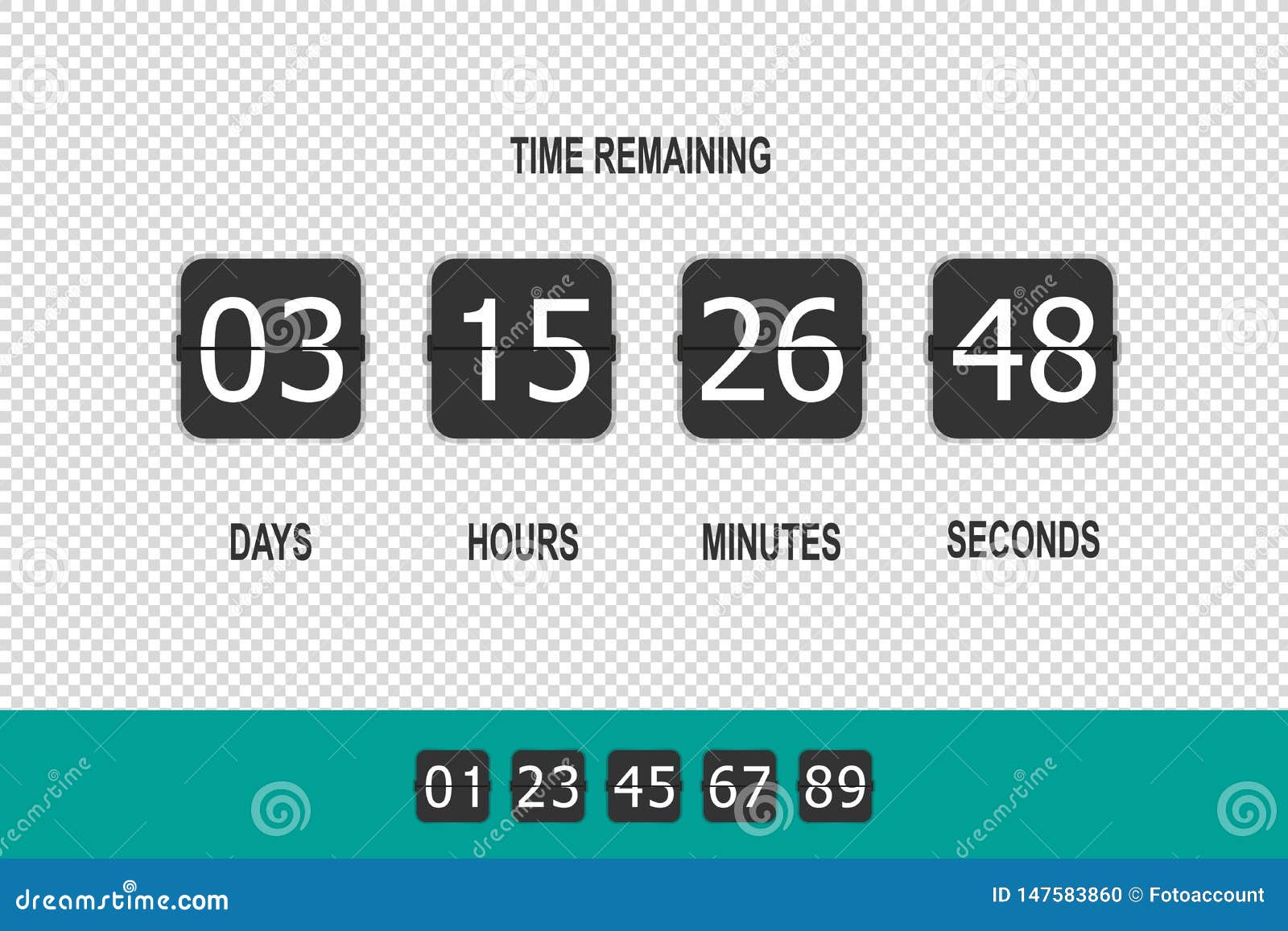 Clock Counter Timer Flip Countdown Time Remaining Countdown Vector
