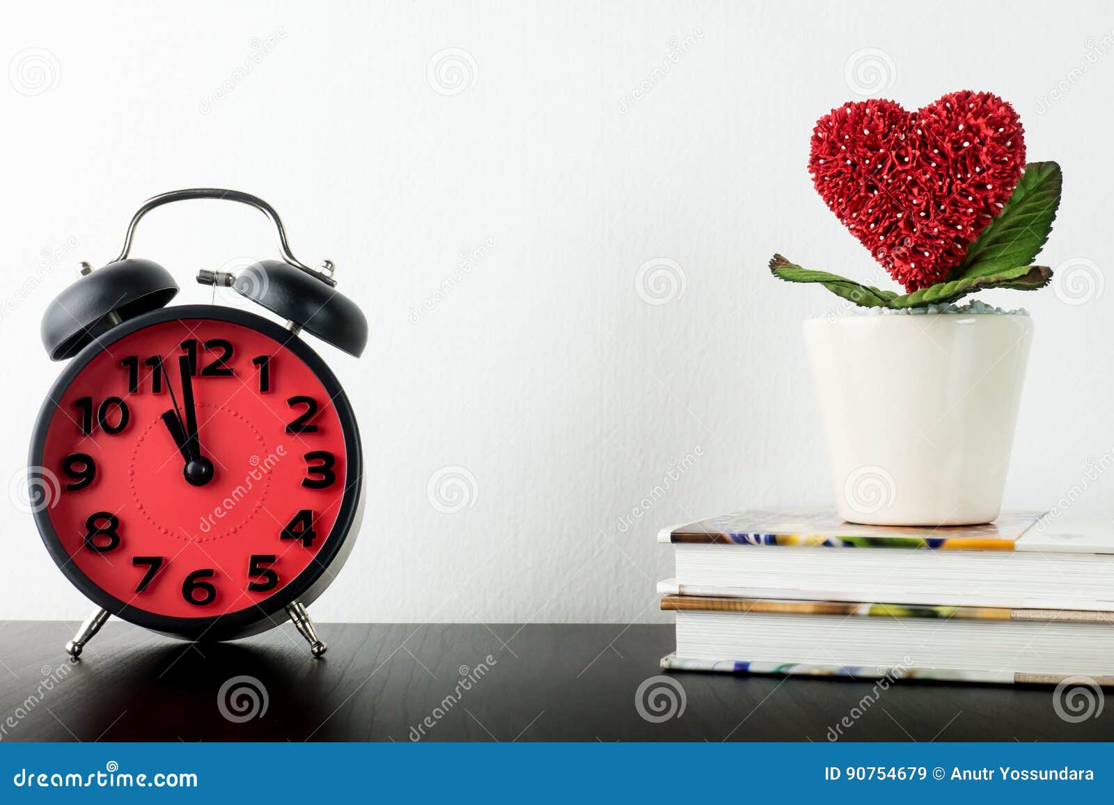 Clock is Counting for Love Heart Valentines Stock Image - Image of ...