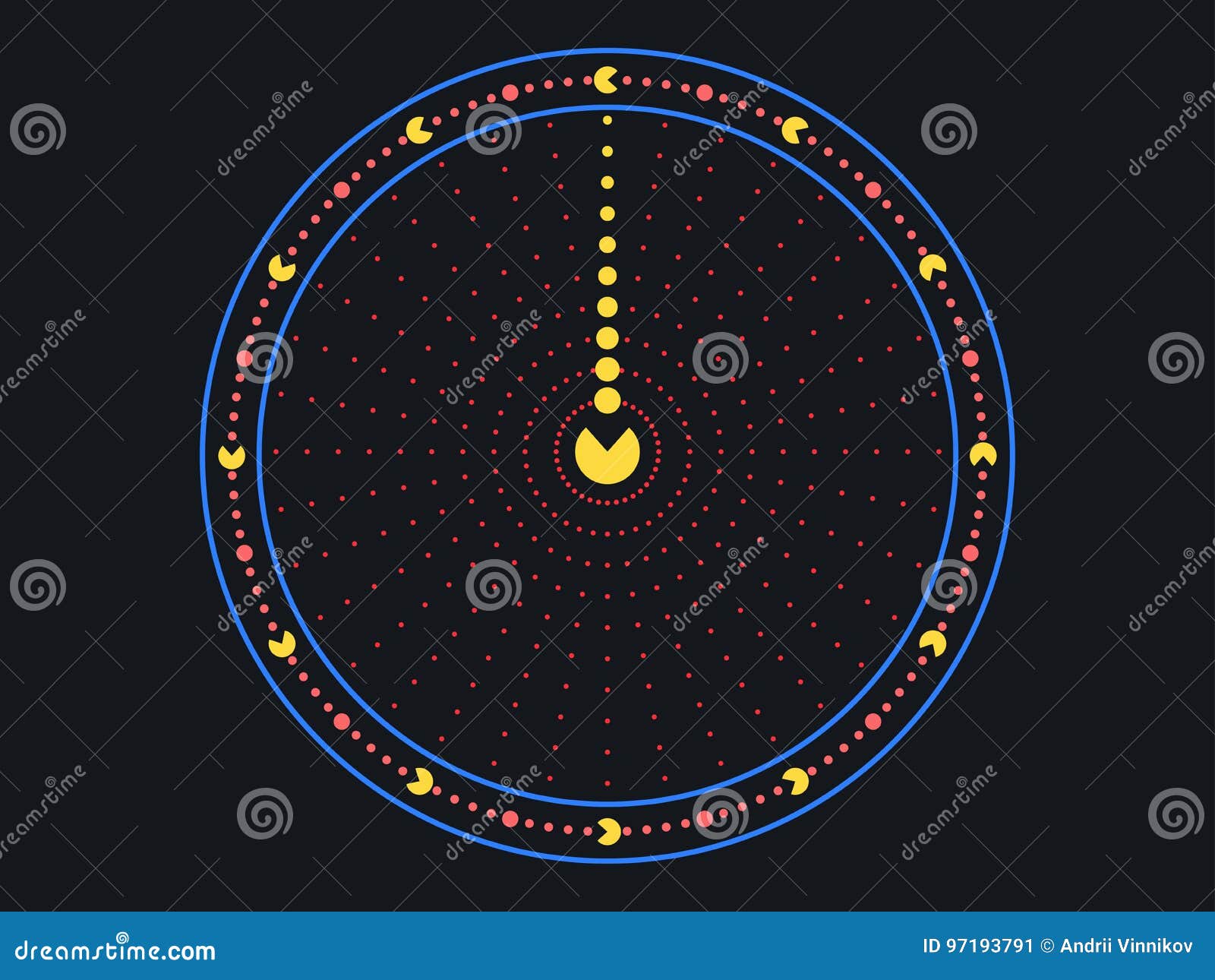 Clock. Creative Watches from Points Stock Vector - Illustration of ...