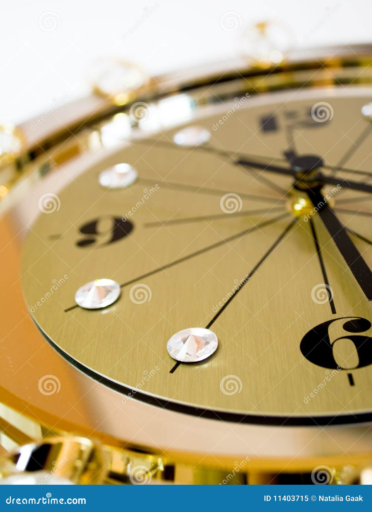 Clock with crystals stock image. Image of ideas, office - 11403715