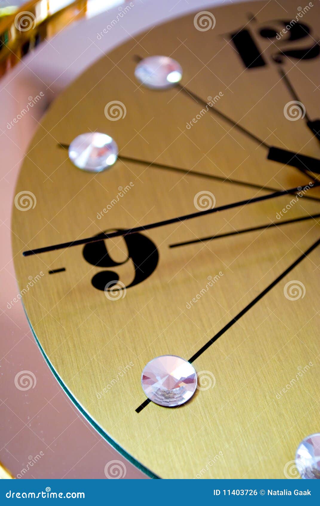 Clock with crystals stock photo. Image of foreground - 11403726