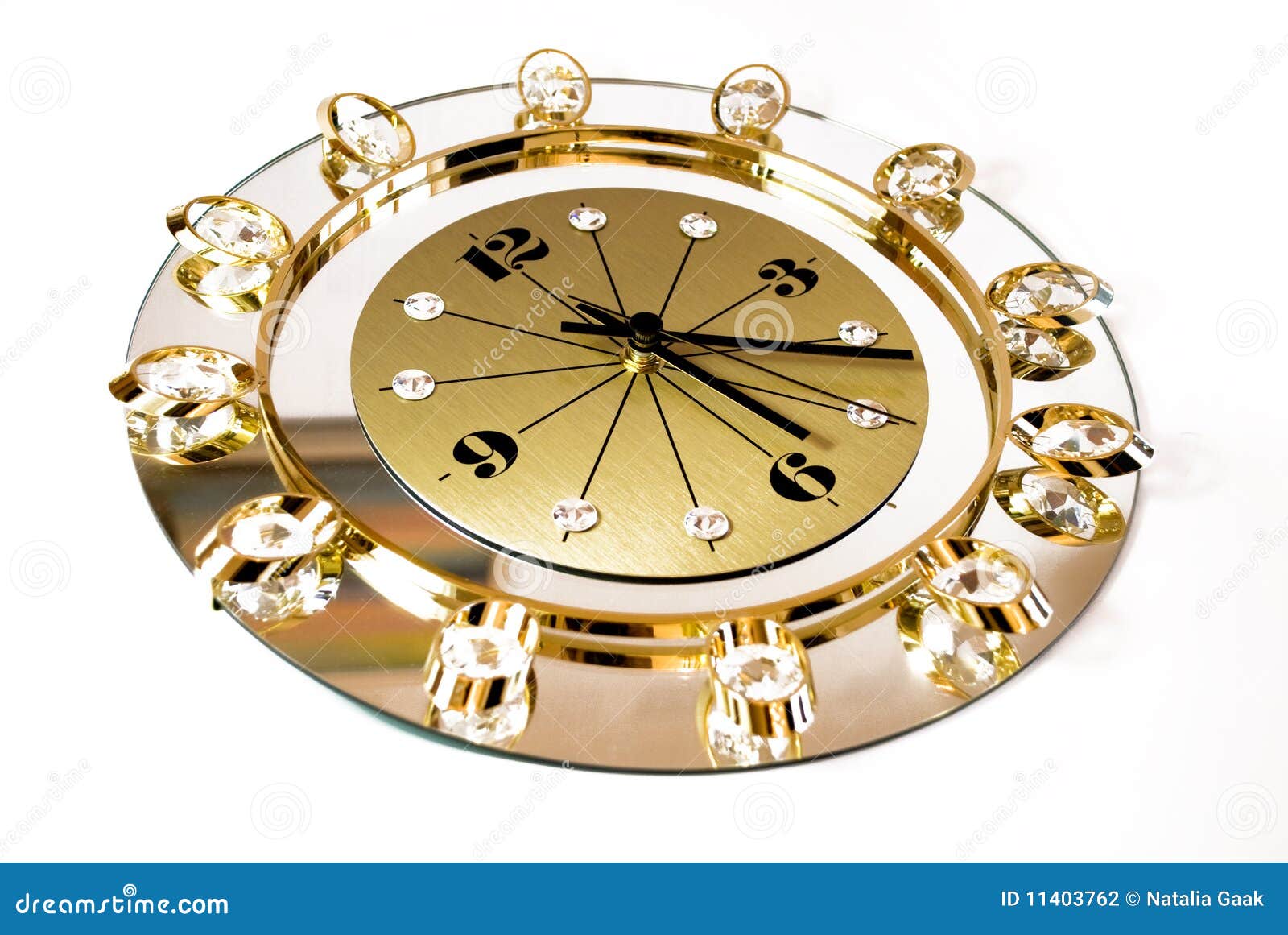 Clock with crystals stock photo. Image of emotional, design - 11403762