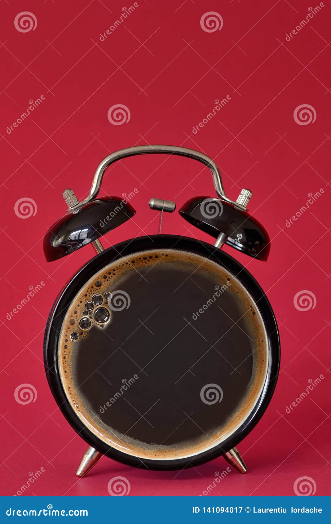 Clock cup of coffee stock image. Image of alarm, freshness - 141094017