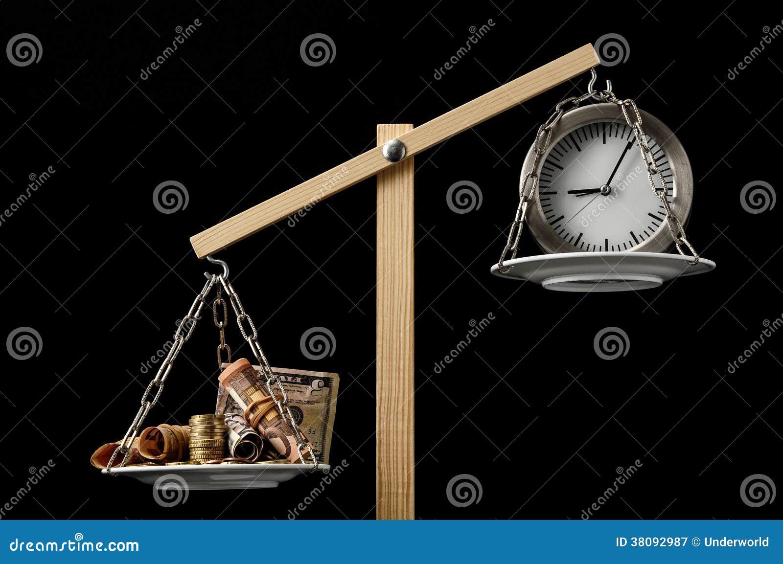 Clock and Currency Time is Money Concept Stock Image - Image of clck ...