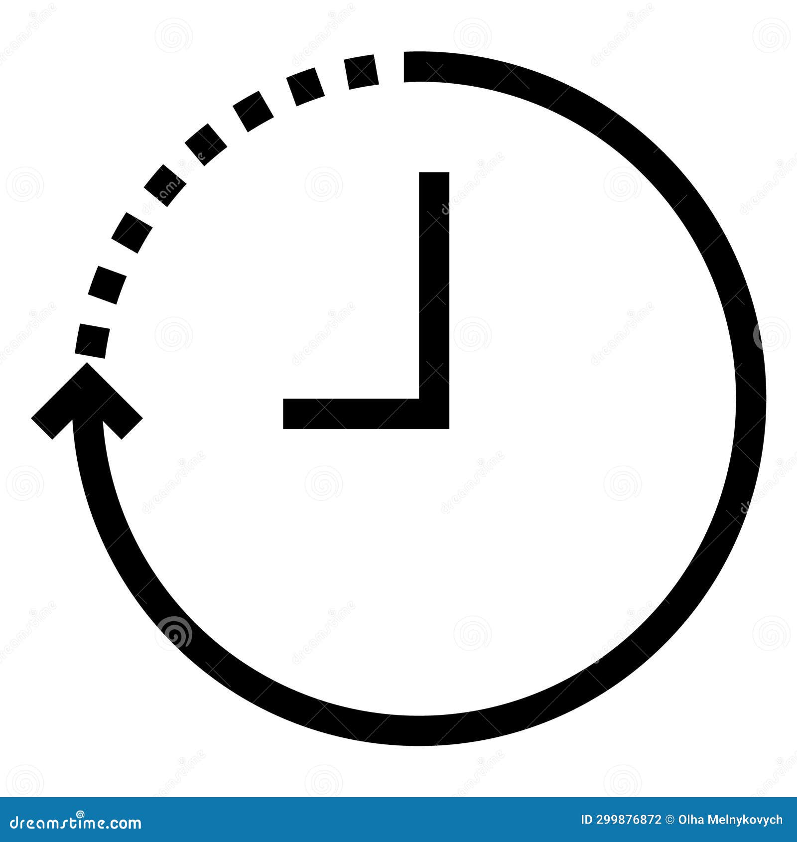 Clock Cycle Icon in Line Style with Arrows, Clock Hand. Clock Cycle ...