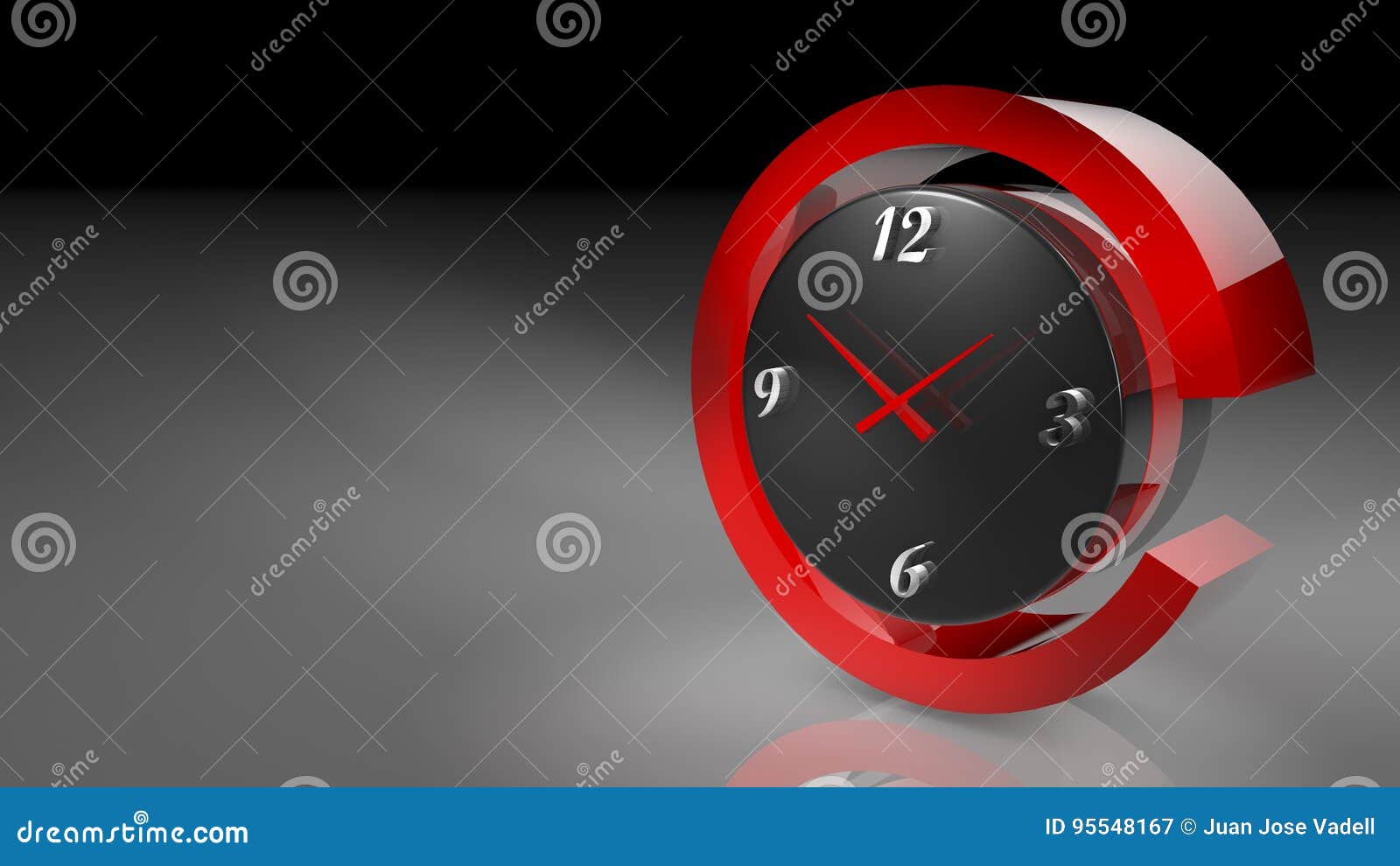 Clock in 3D illustration stock illustration. Illustration of europe ...