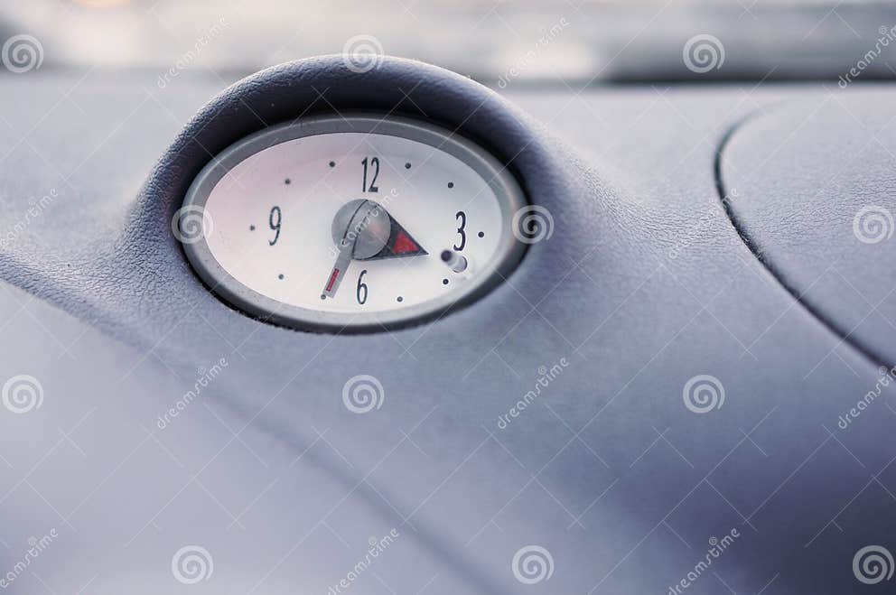 Car clock stock photo. Image of dashboard, hour, interior - 30263460