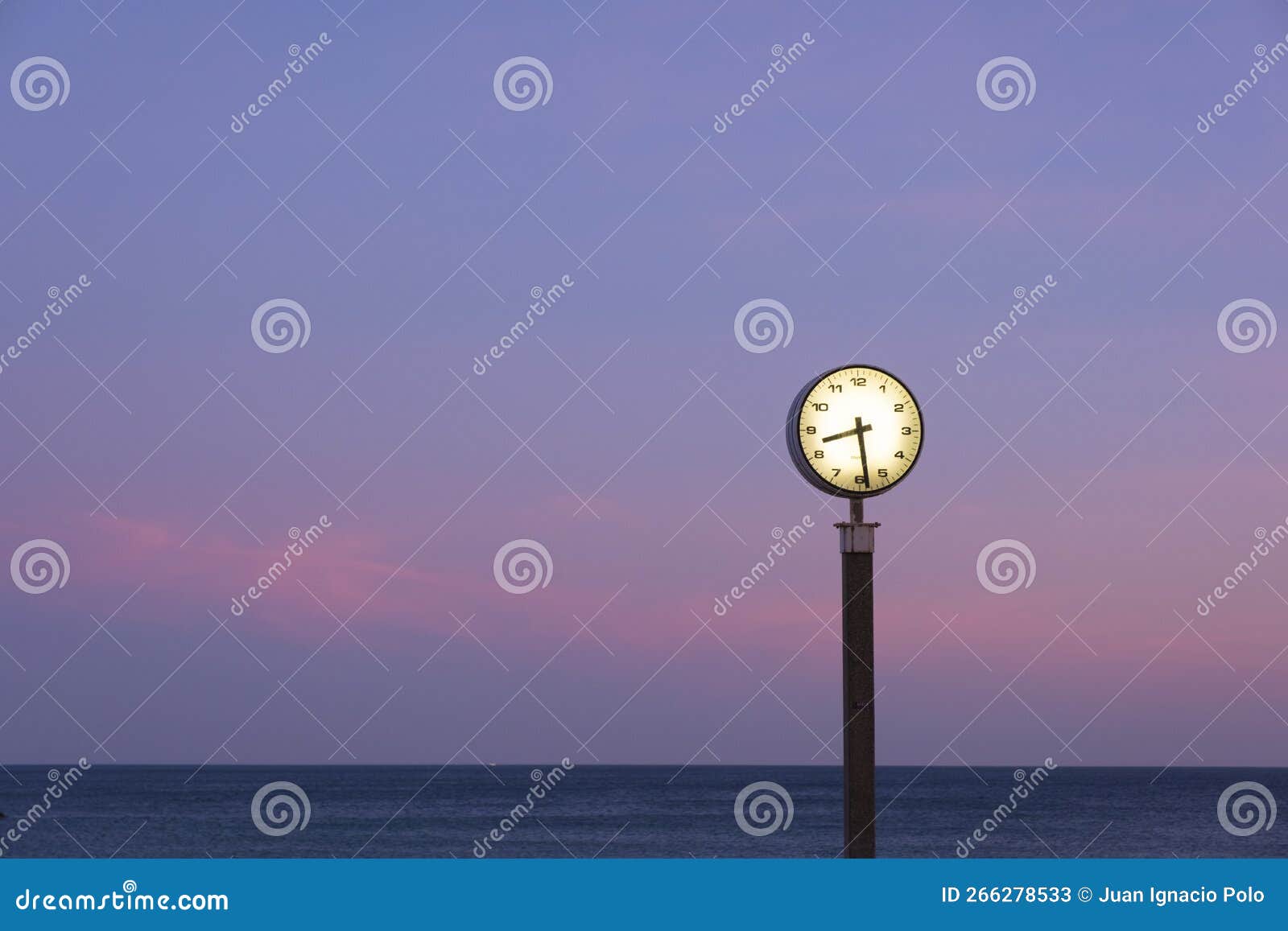 Clock at dawn stock image. Image of watch, alert, analog - 266278533