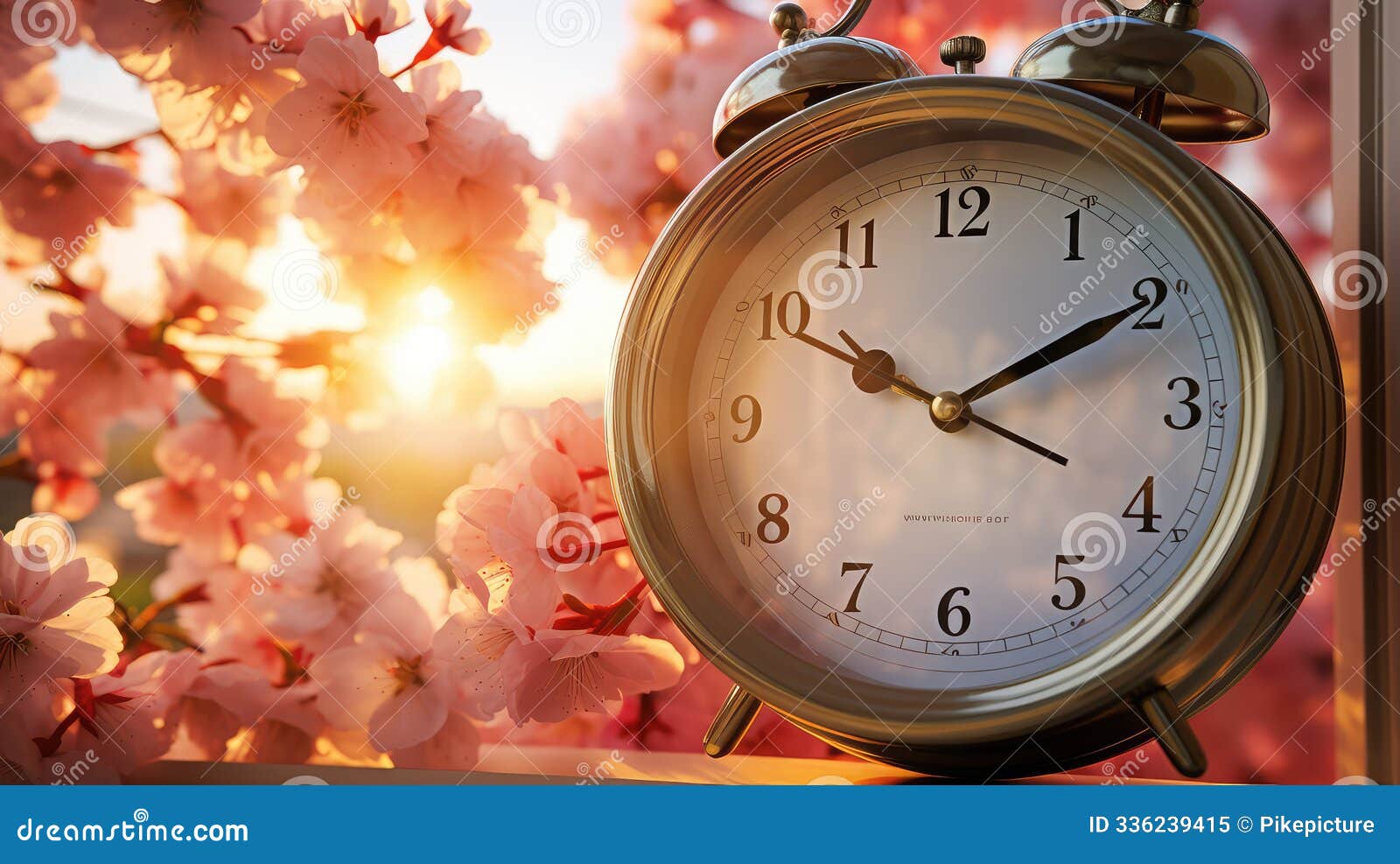 Clock Daylight Savings Time Spring Stock Illustration - Illustration of ...