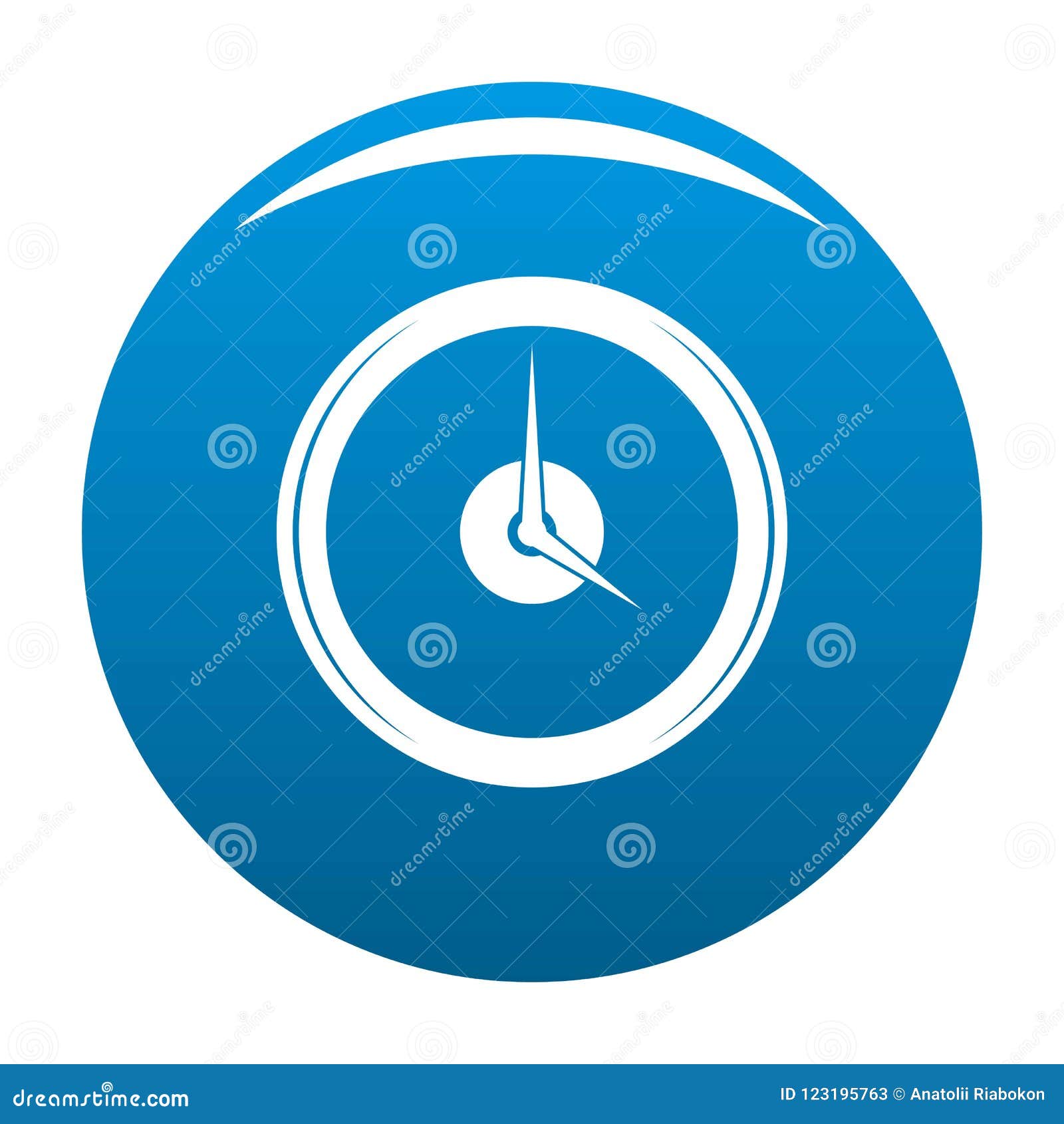 Clock deadline icon blue stock illustration. Illustration of ...