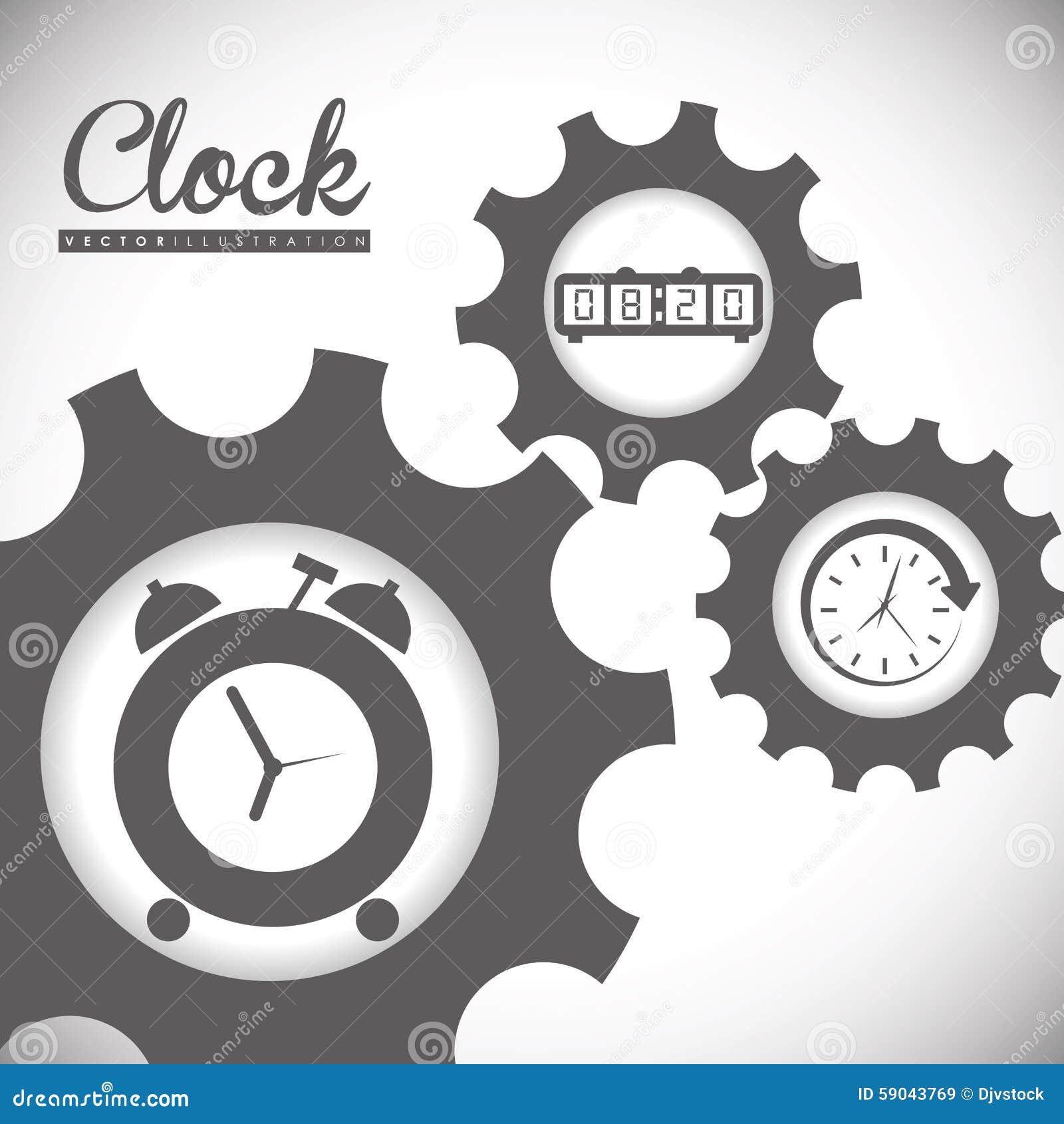 Clock design stock vector. Illustration of countdown - 59043769