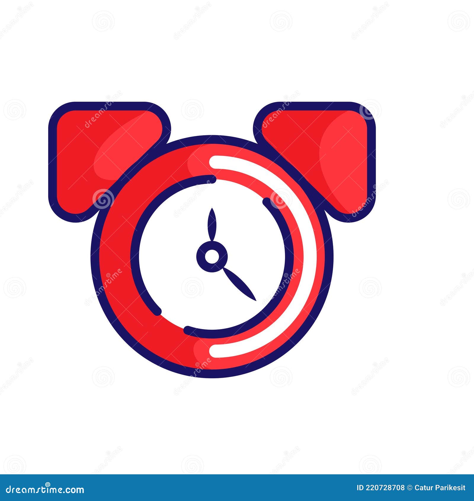 Clock Design Vector Logo, Icon, and Clipart Template Stock Vector ...