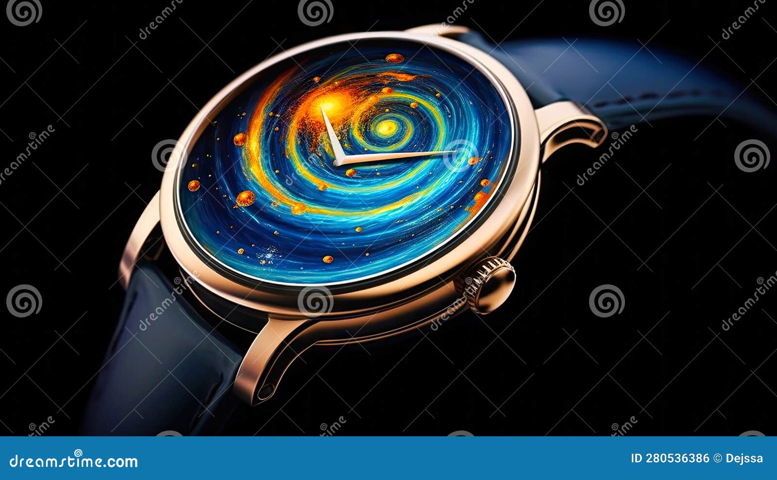 Clock Design: Infinity of Time. Elegant Wristwatches Stock Illustration ...