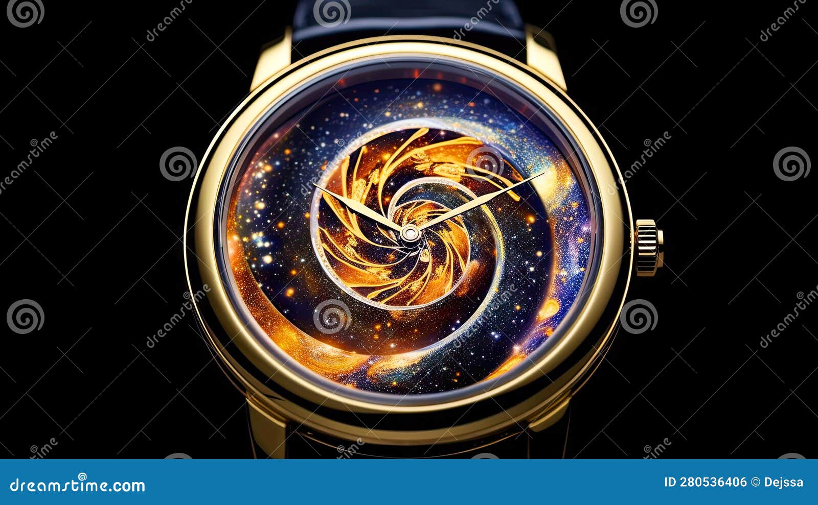 Clock Design: Infinity of Time. Elegant Wristwatches Stock Illustration ...